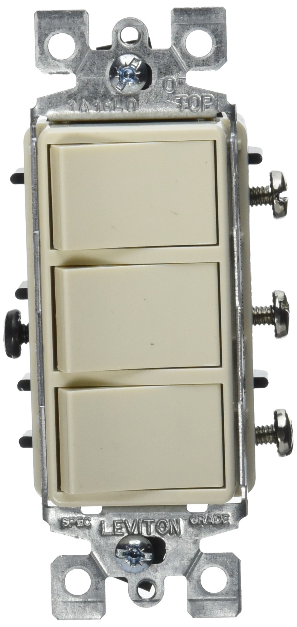 Leviton Decora Triple Rocker Combination Switch, Light Almond, R66 ...