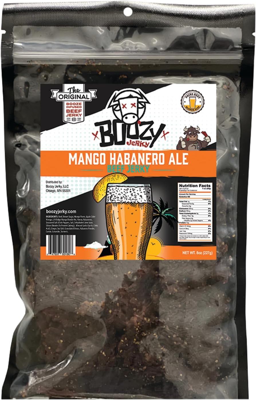Amazon.com: Boozy Jerky | Craft Beer Infused | Montreal Maple Spice ...