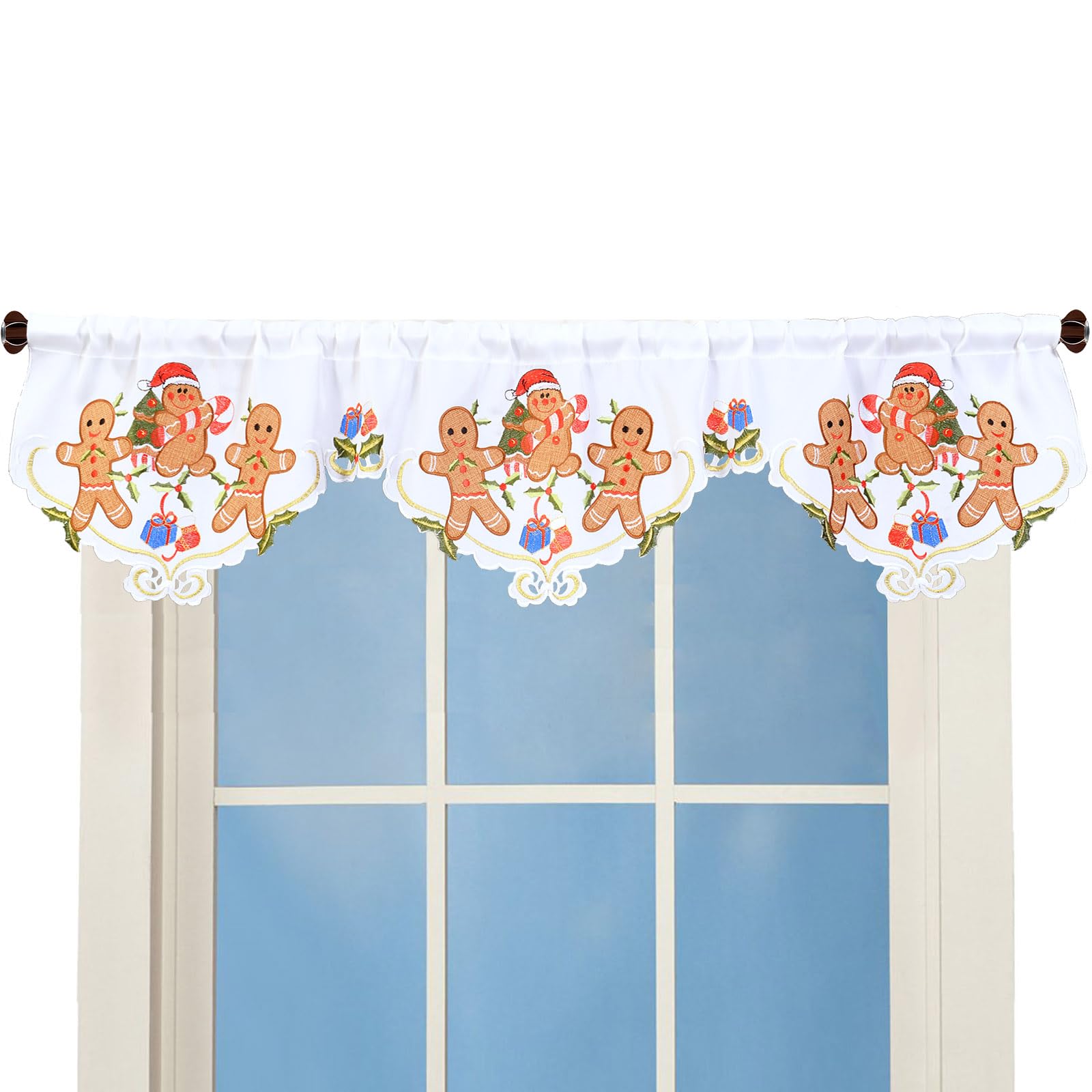 Amazon.com: Simhomsen Embroidered Christmas Holiday Gingerbread Rod ...