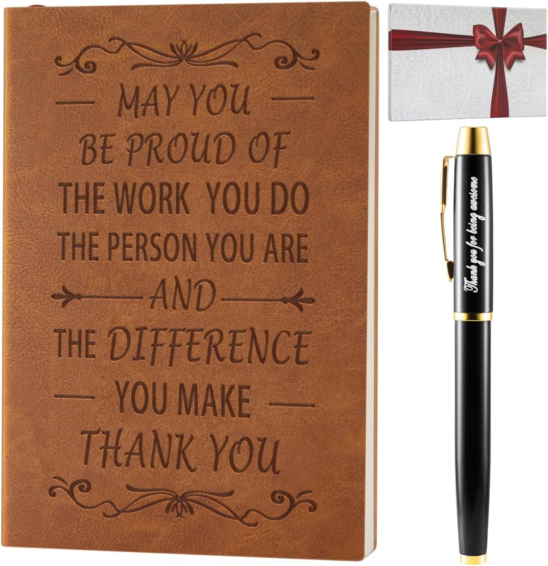 Amazon.com : JOHSBYD Boss Appreciation Gift Leather Notebook Mentor ...
