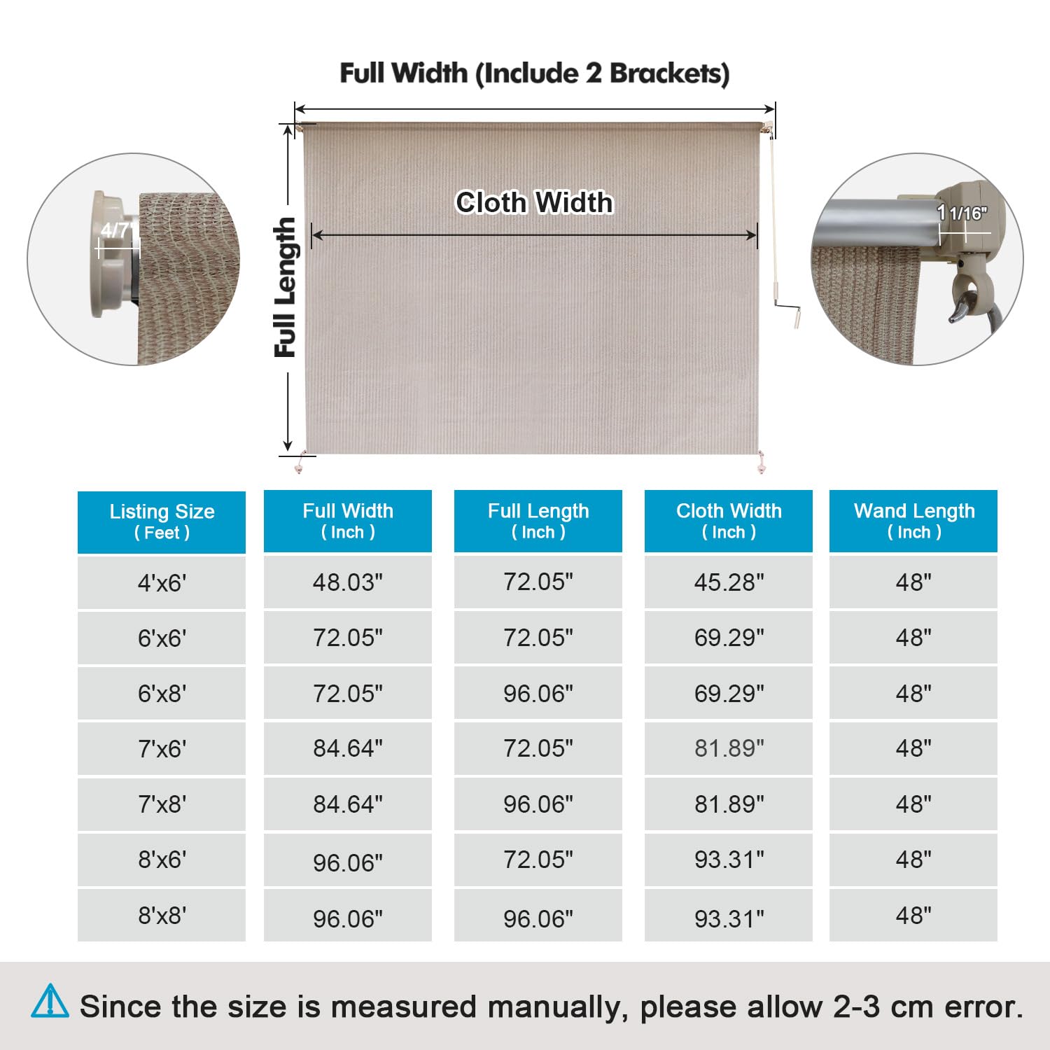 Snapklik.com : KANAGAWA Outdoor Roller Shade 6X6 Pebble Exterior ...