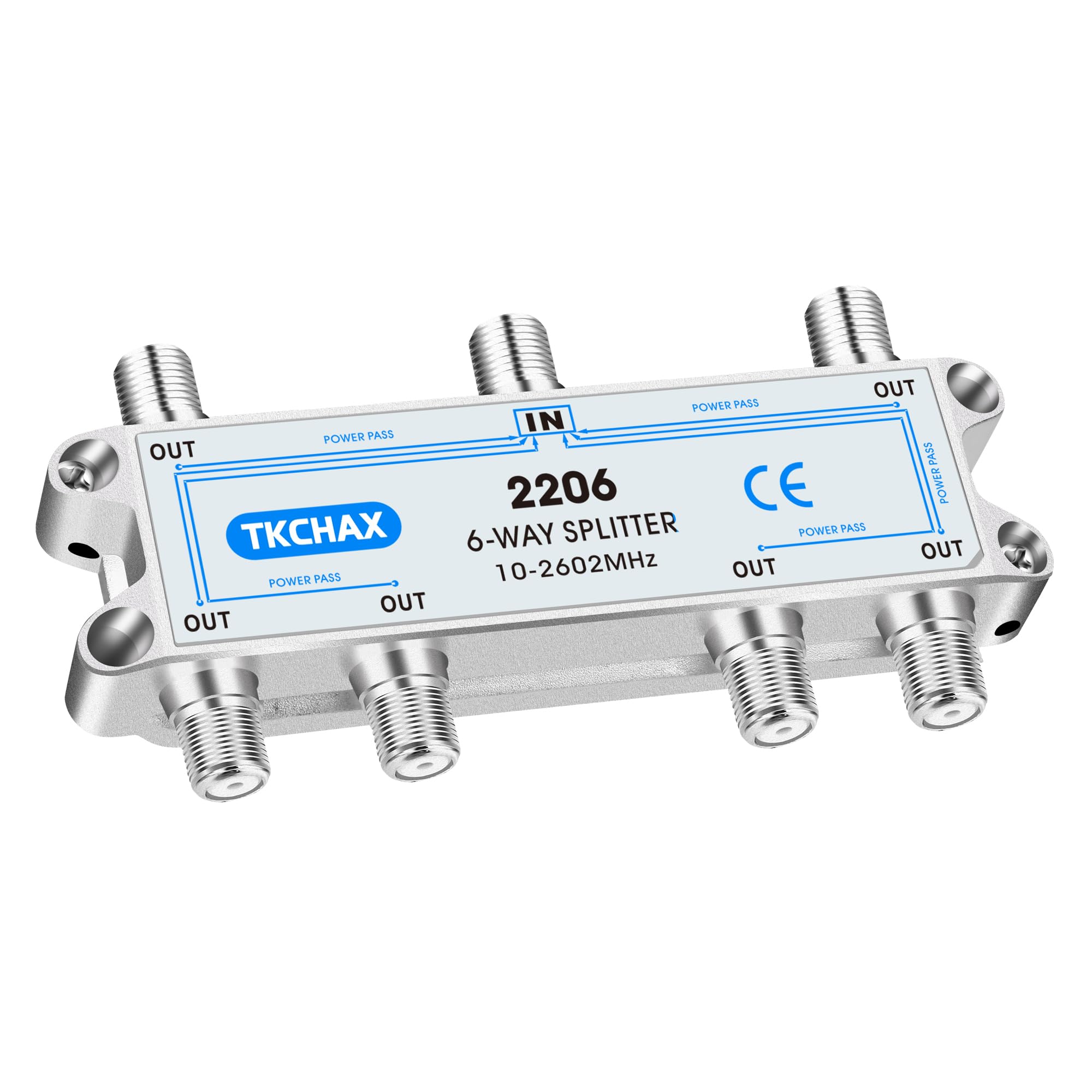 Amazon.com: TKCHAX Coaxial Cable Splitter,Support 10-2602MHz,RG6 RG59 ...