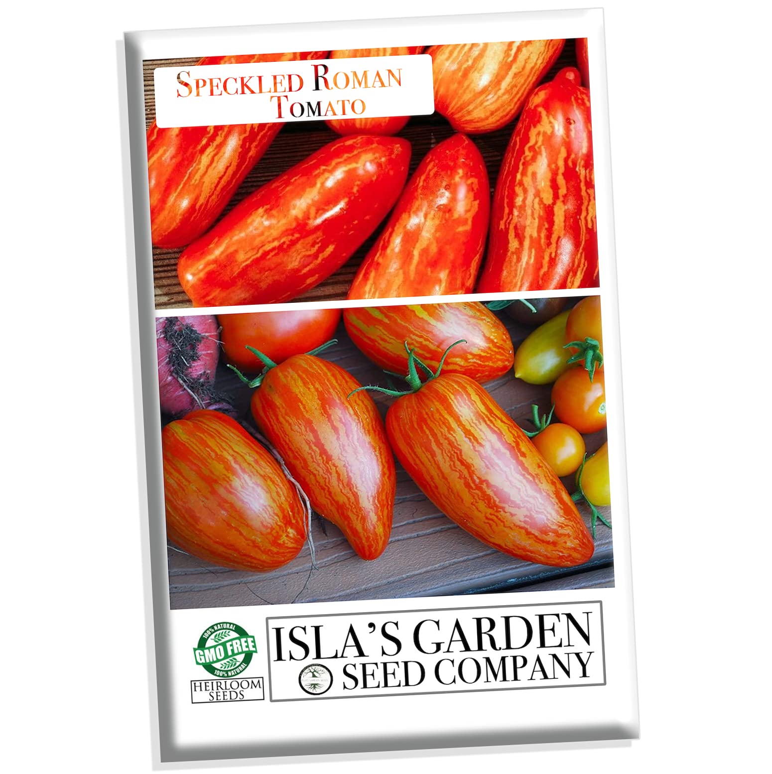 Amazon.com : Speckled Roman Tomato Seeds for Planting, 100+ Heirloom ...