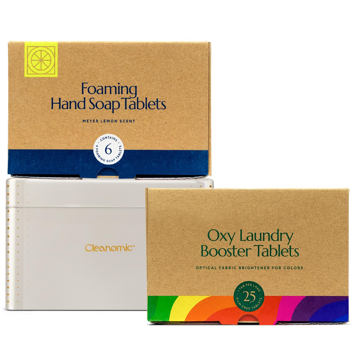 Amazon.com : CLEANOMIC Foaming Hand Soap Tablets, Oxy Laundry Booster ...