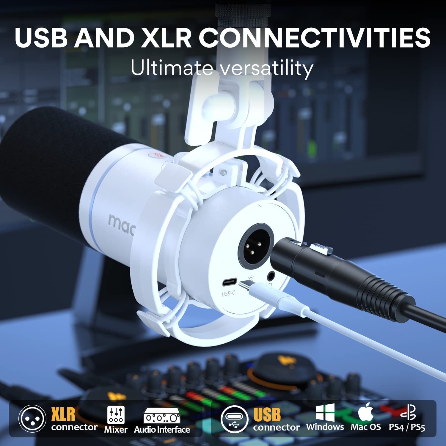Snapklik.com : MAONO XLR/USB Podcast Microphone, PC Dynamic Microphone ...