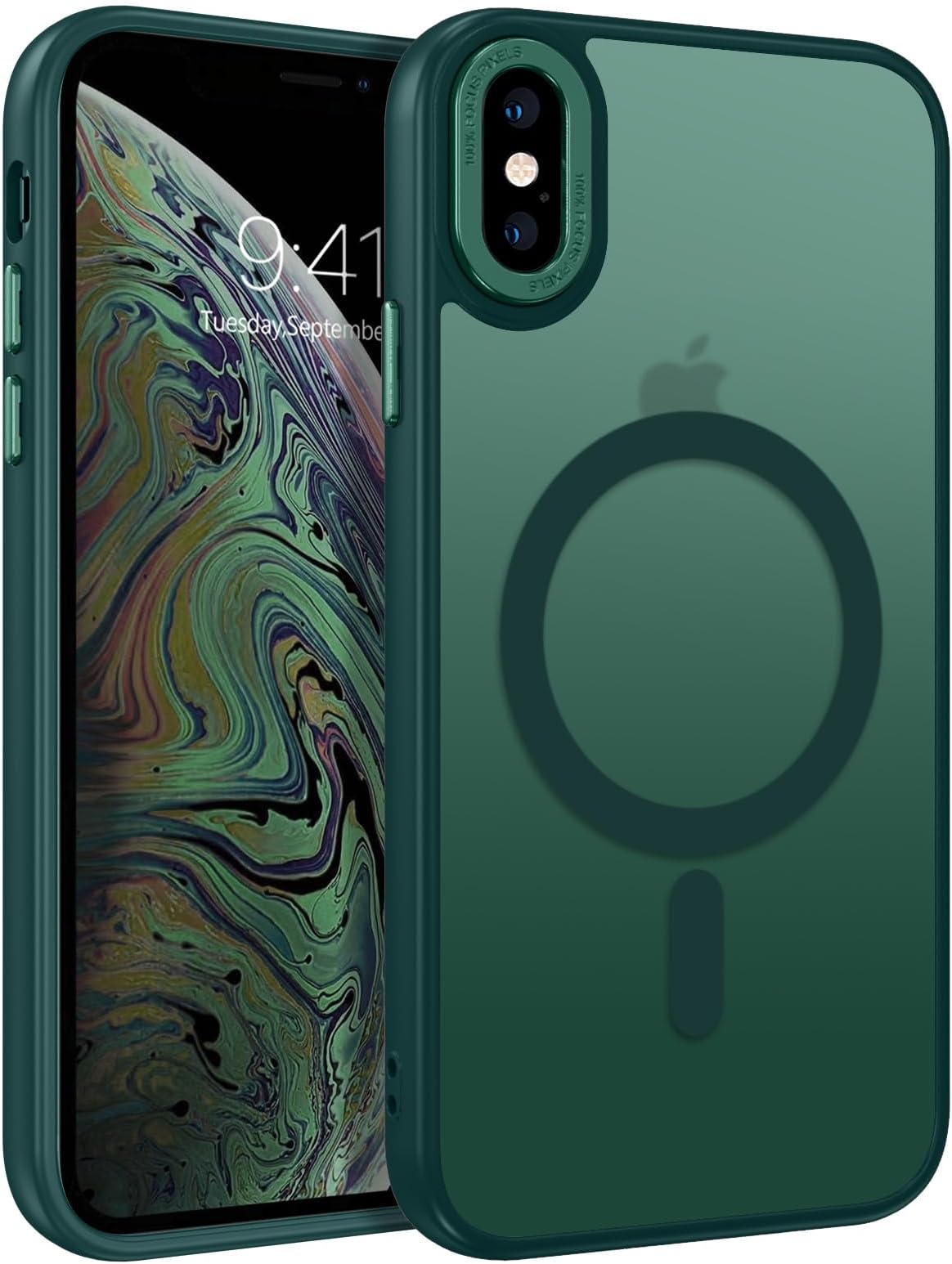 Amazon.com: DUEDUE for iPhone Xs Case, iPhone X Case Magnetic ...