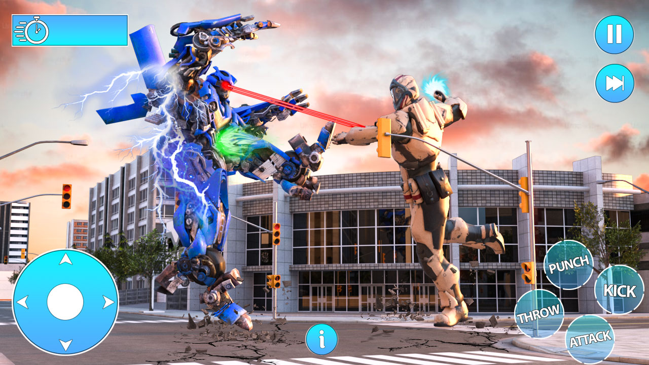 US Police Robot Car War Battle Attack Transformation Game: Real ...