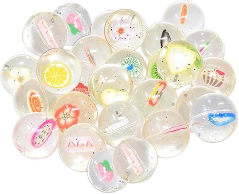 Amazon.com: Kiddie Play 25 Bouncy Balls for Kids Party Favors Clear ...