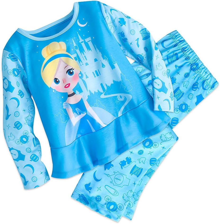 Amazon.com: Disney Cinderella Sleep Set Pajamas for Girls Size 9/10 ...