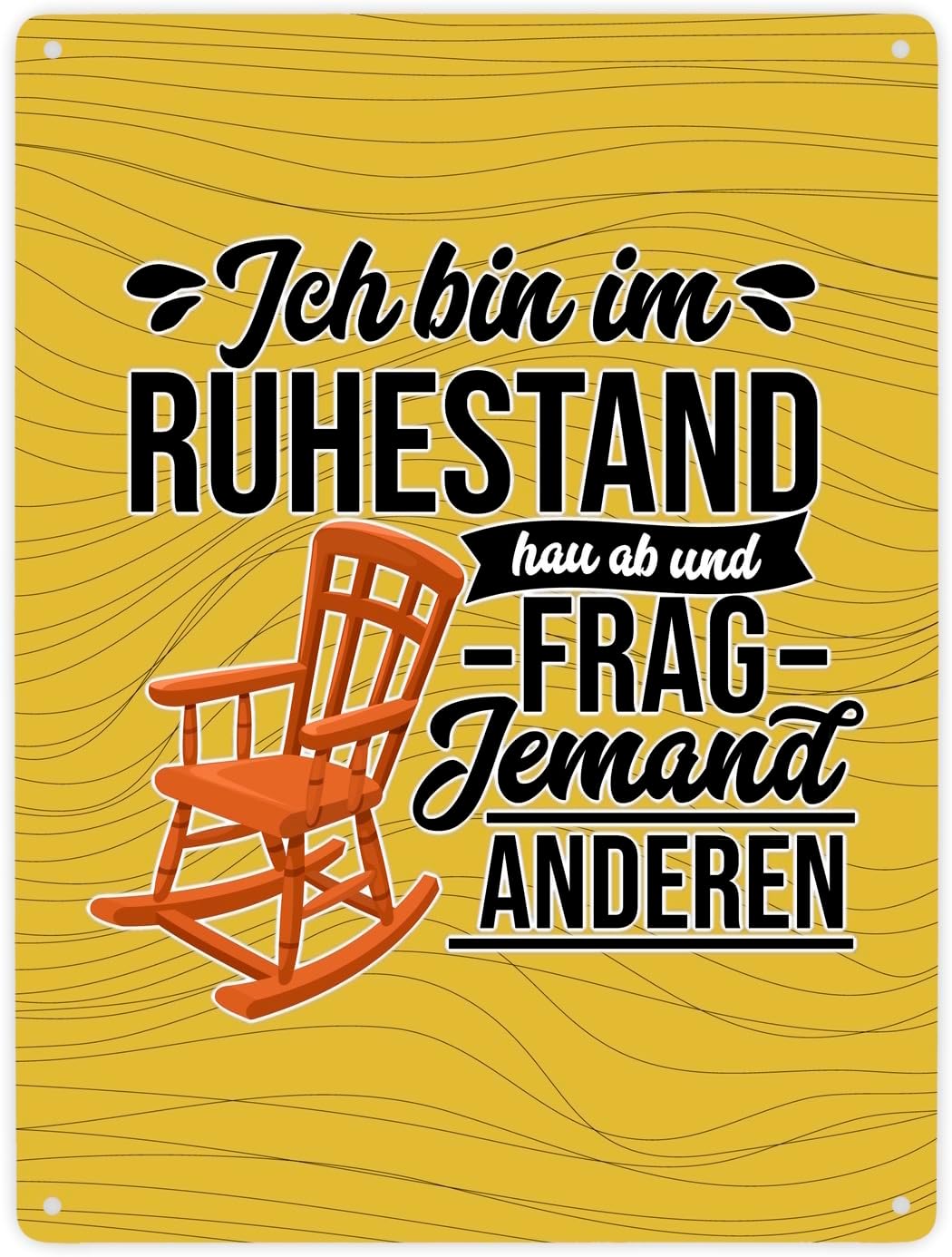 Amazon.de: Rente Metallschild XXL in 28x38 cm mit Spruch für Rentner ...