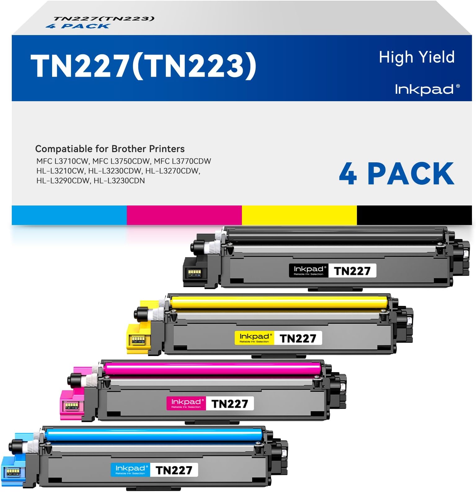 TN227 Compatible Toner Cartridge Replacement for Brother TN 227 TN-227 ...
