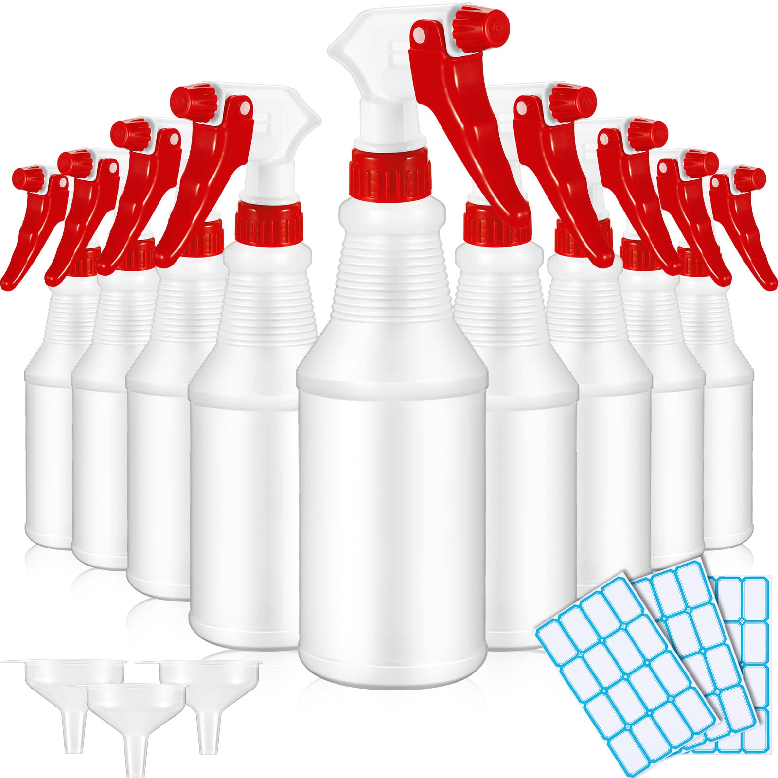 Yinder 18 Pack 24oz Plastic Spray Bottle Empty Reusable Spray Bottles ...