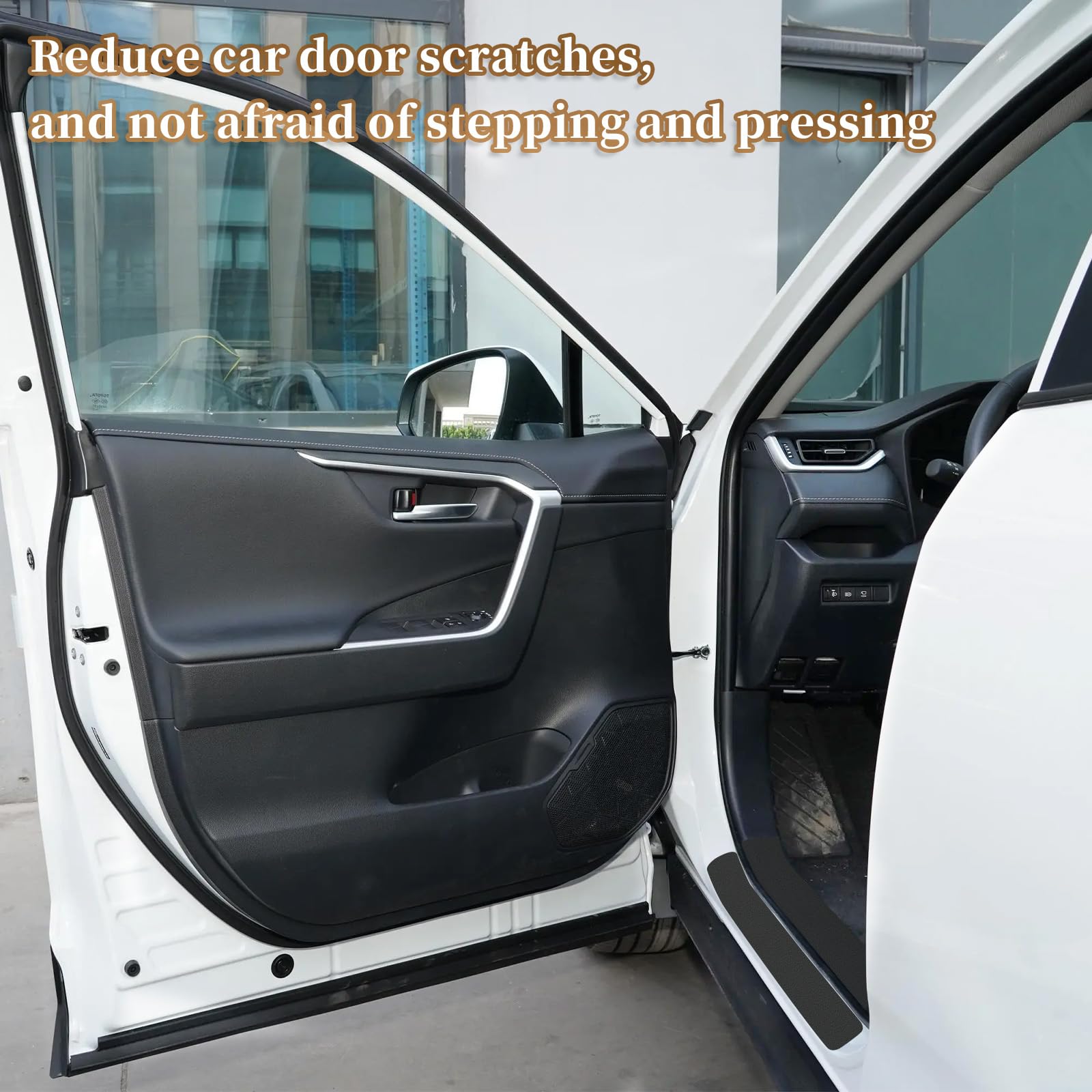 Hybrid RAV4 Parts 4-Piece Door Sill Protector For Toyota RAV4 2019-2025 ...