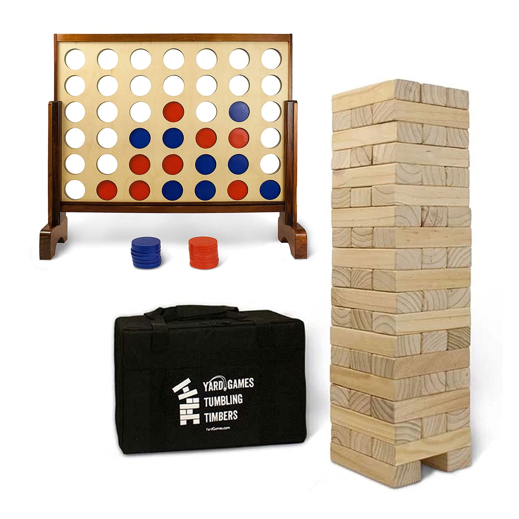 Amazon.com: Yard Games Giant Tumbling Timbers Natural Pine Blocks Wood ...