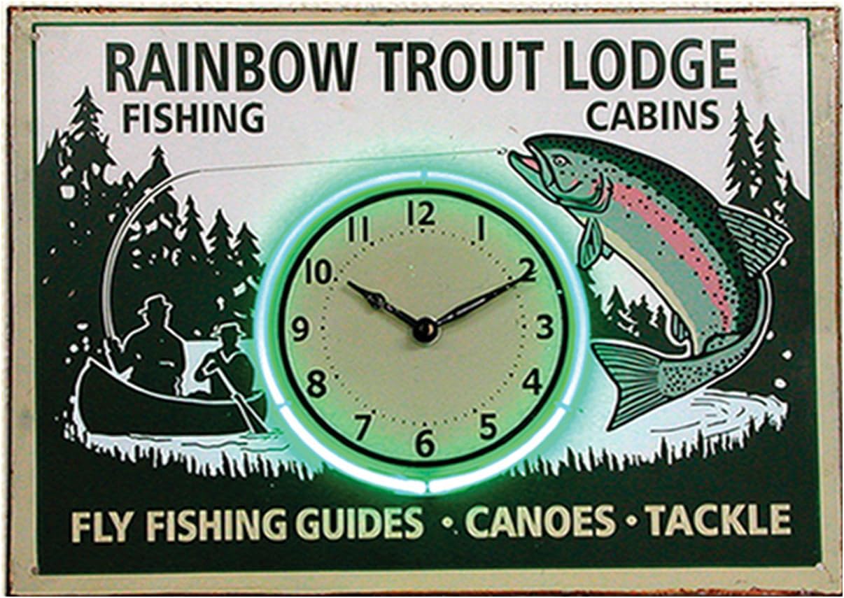 Amazon.com: Trout Neon Clock by LaSelva Designs : Home & Kitchen