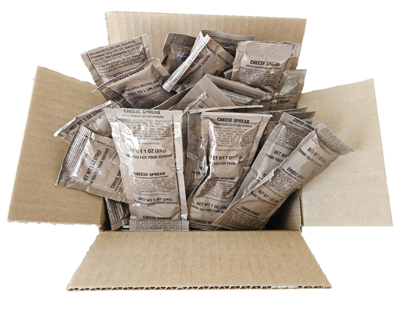 Amazon.com: MRE Cheddar Cheese Spread - Individual 1oz. Cheese Packets available in Cheddar ...