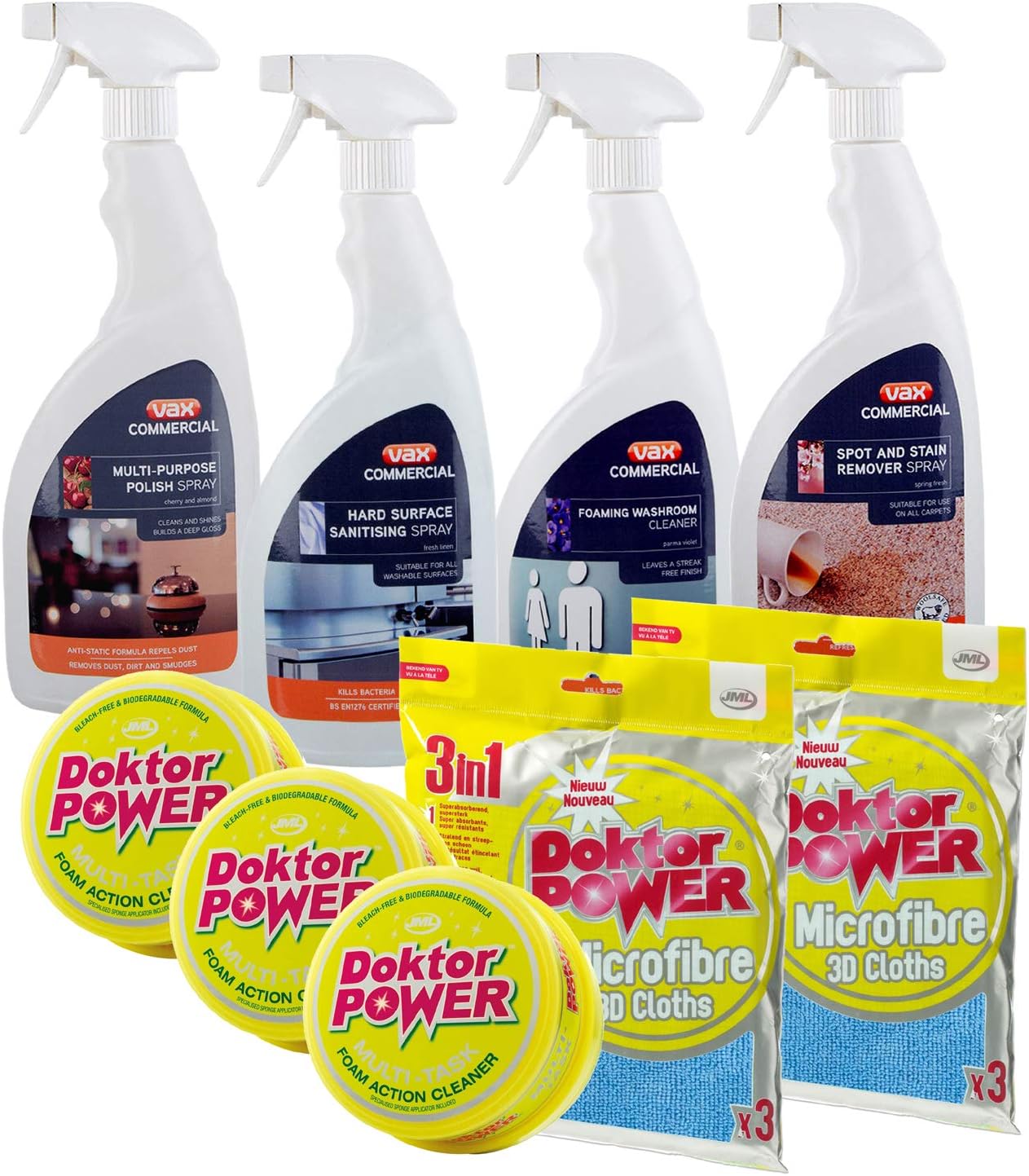 JML Doktor Power & VAX Commercial 9PC Bumper Cleaning Combo Set - All ...