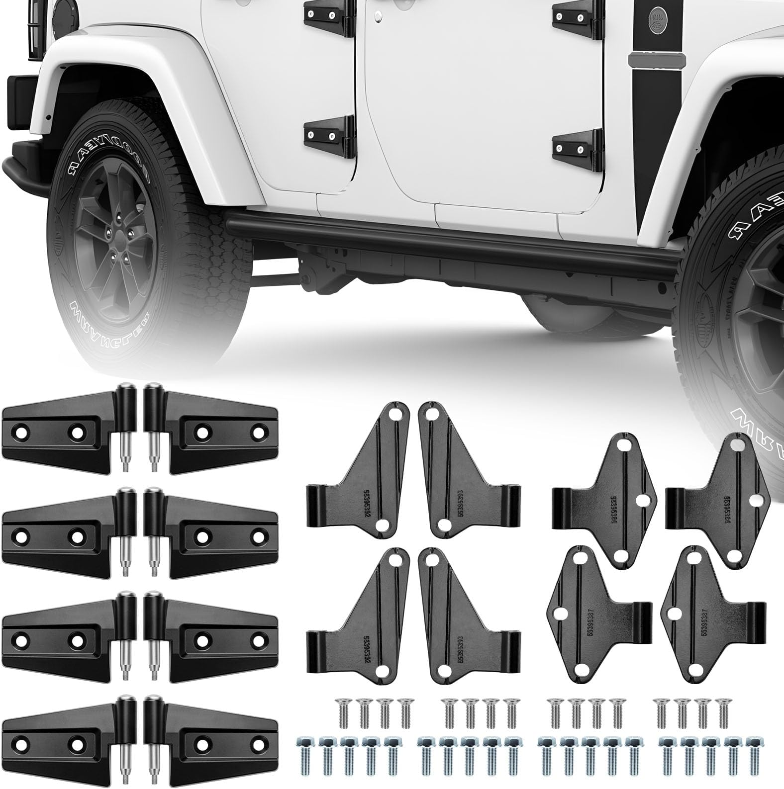 Amazon.com: 16PCS Interior and Exterior Body Door Hinge Kit Compatible ...
