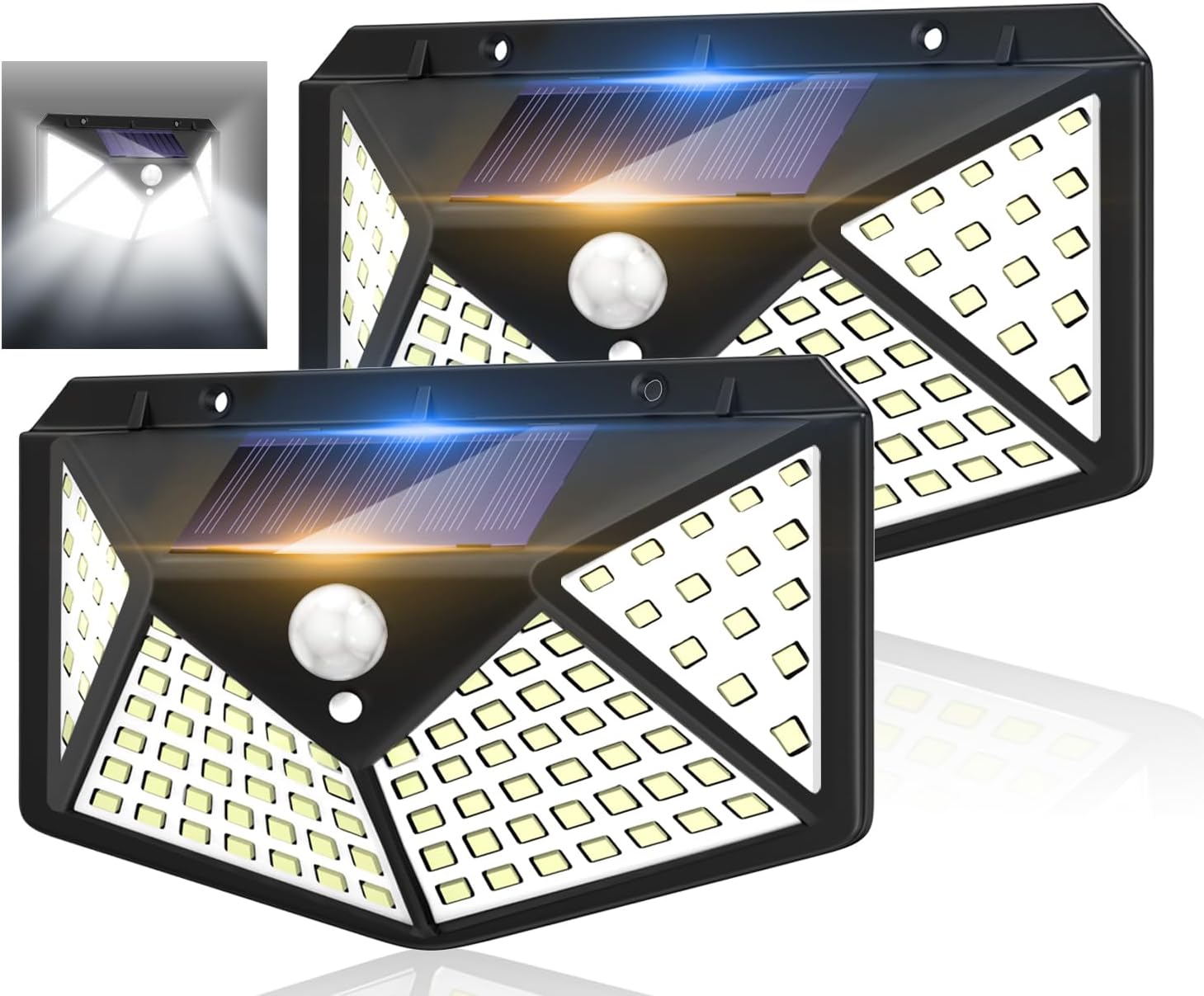 Amazon.co.jp: CHORTAU Sensor Light, Outdoor, Solar, Motion Sensor, 3 ...