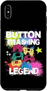 Amazon.com: iPhone XS Max Button Mashing Legend Funny Gamer Gaming ...