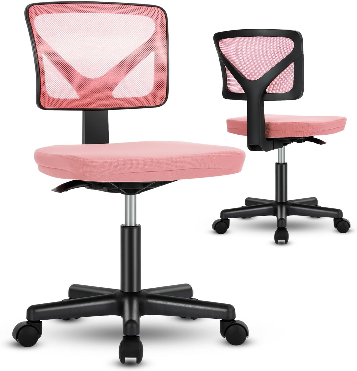 Amazon.com: DUMOS Armless Desk Chairs Set of 2, Ergonomic Adjustable ...