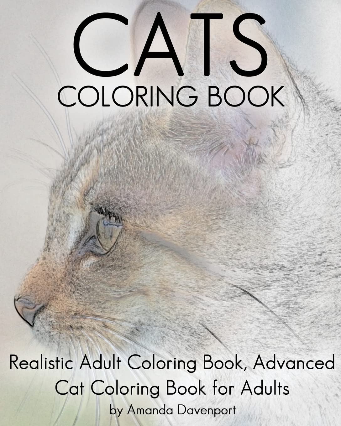 Amazon.com: Cats Coloring Book: Realistic Adult Coloring Book, Advanced ...
