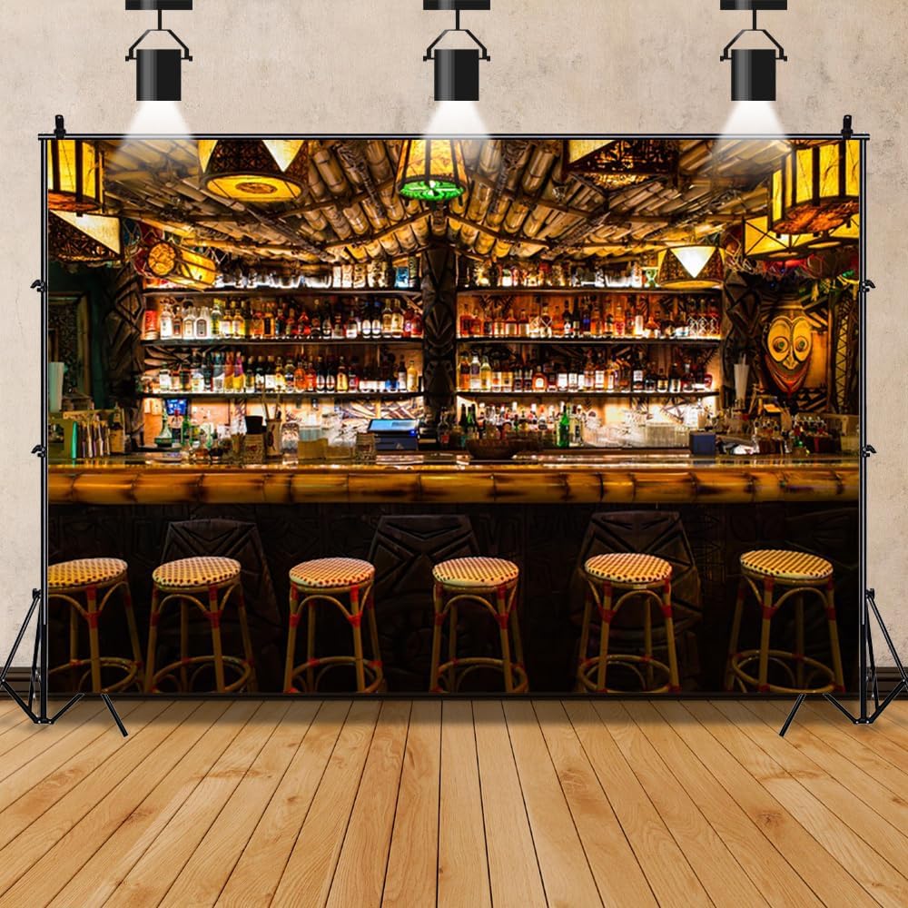 Amazon.com : 5x3ft Bar Photo Backdrops Wine Cafe Restaurant Drink Shelf ...