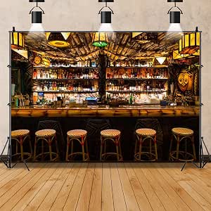 7x5ft Bar Photo Backdrops Wine Cafe Restaurant Drink Shelf Photography ...