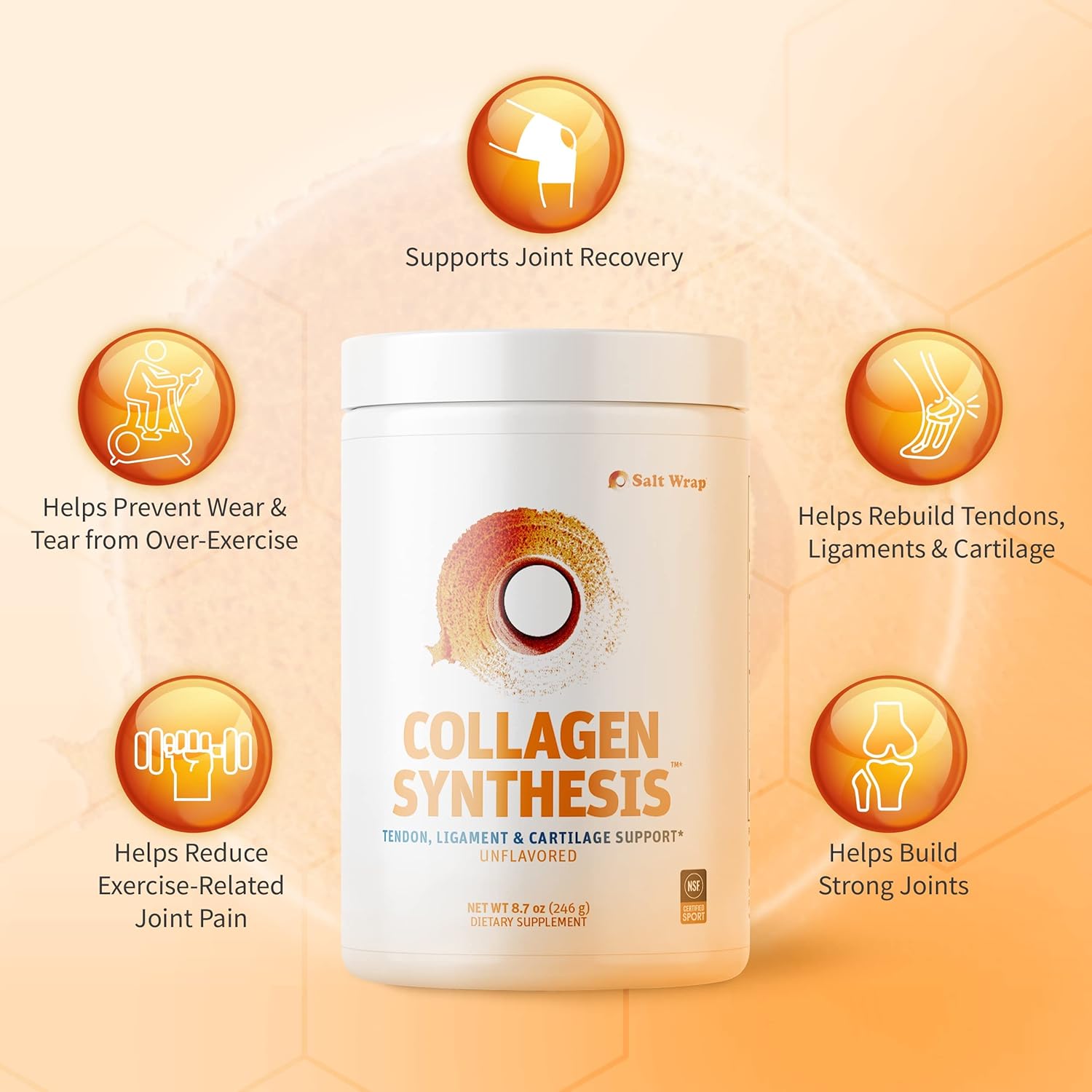 Buy SaltWrap Collagen Supplement for Joints with FORTIGEL, TENDOFORTE ...