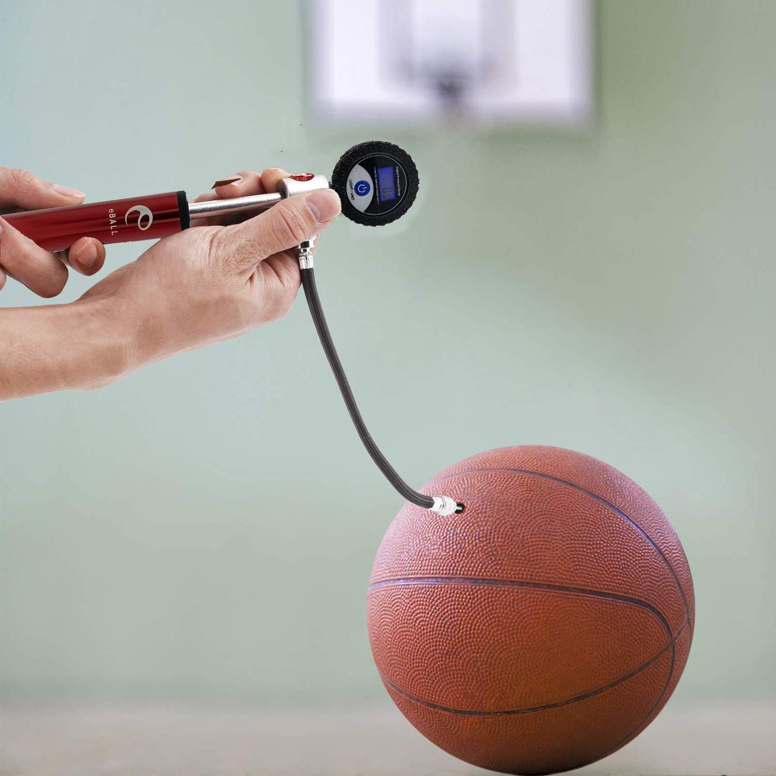 Buy Ball Pump with Digital Pressure Gauge, Sports Ball Hand Pump with ...