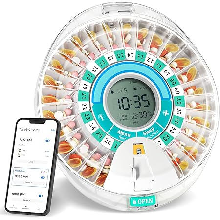 Amazon.com: LiveFine Smart WiFi Automatic Pill Dispenser | 28-Day ...