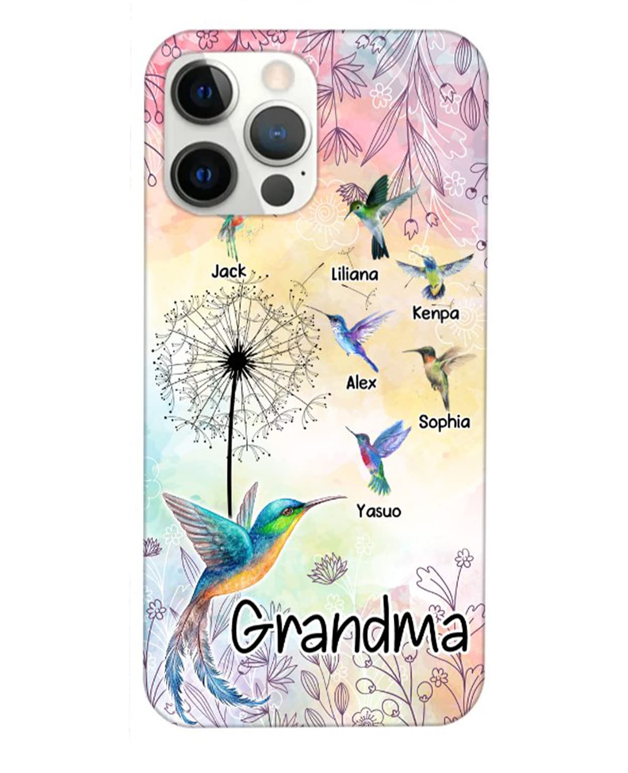 Amazon.com: Best Gift for Grandma Hummingbird Personalized Phone Case ...