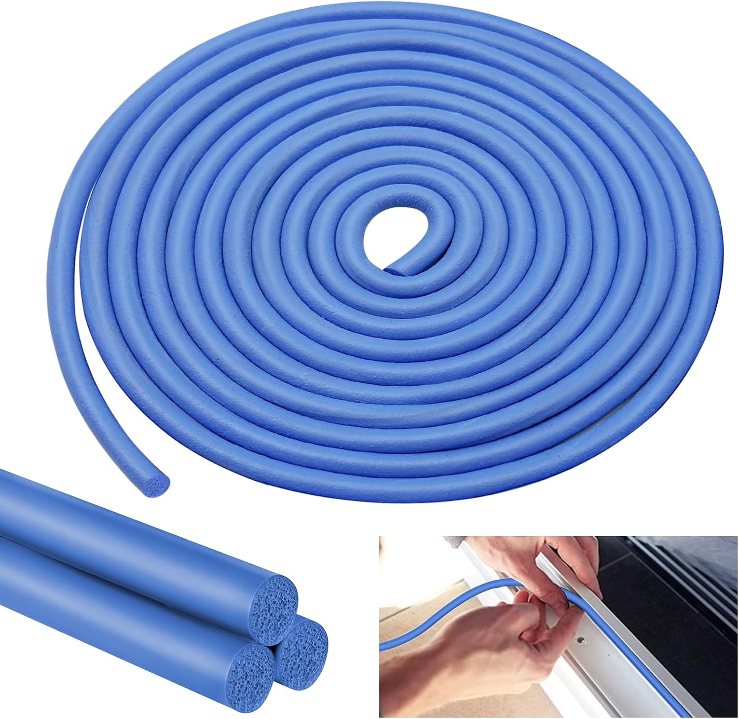 1/2 Inch x 50 ft Backer Rod Caulk Saver Blue EPDM Backer Rod for Gaps ...