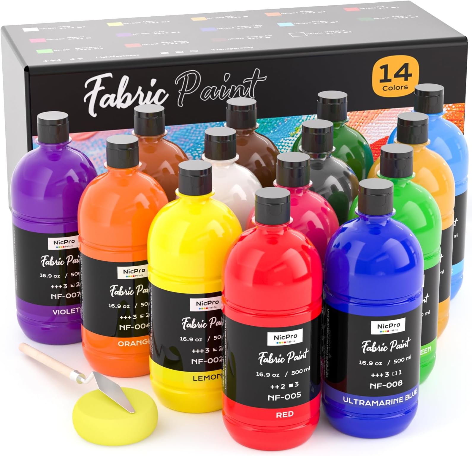 Amazon.com: Fabric Paint, Shuttle Art 30 Colors Permanent Soft Fabric ...