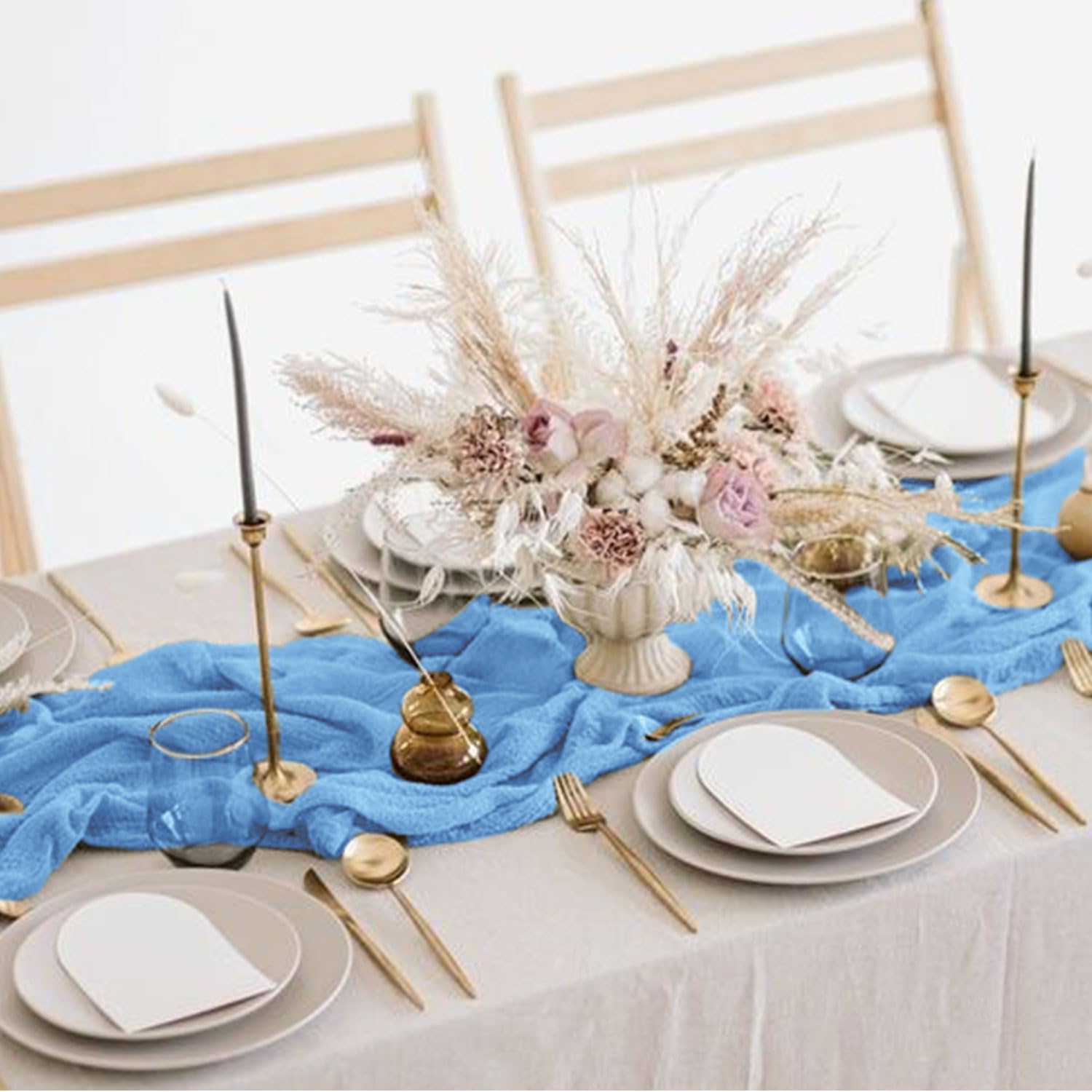 Snapklik.com : Cheese Cloth Table Runner 13 FT Baby Blue Cheese Fabric ...