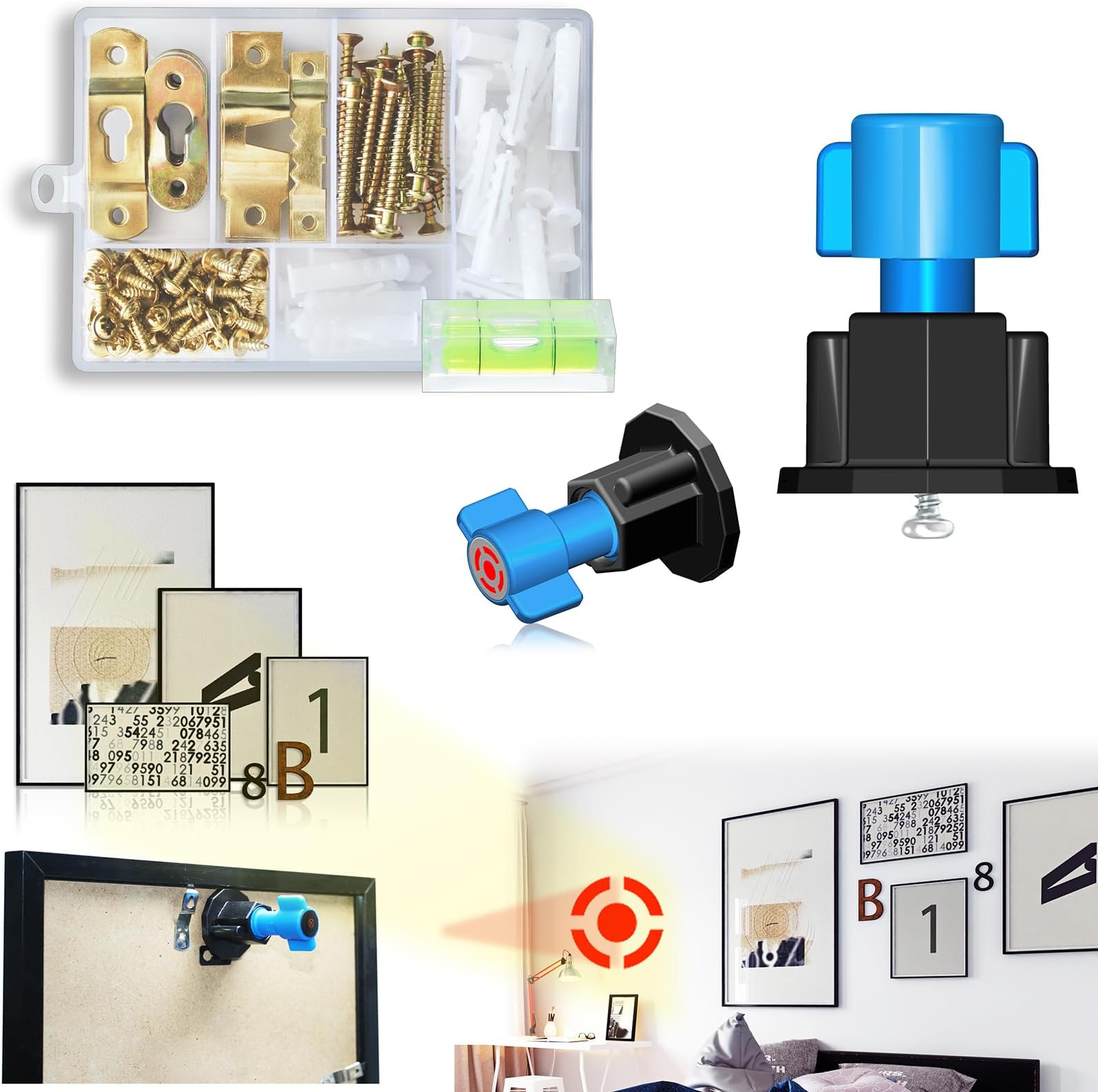 Picture Hanging Kit Wall Mounting Tool for DIY Home Decor Projects ...