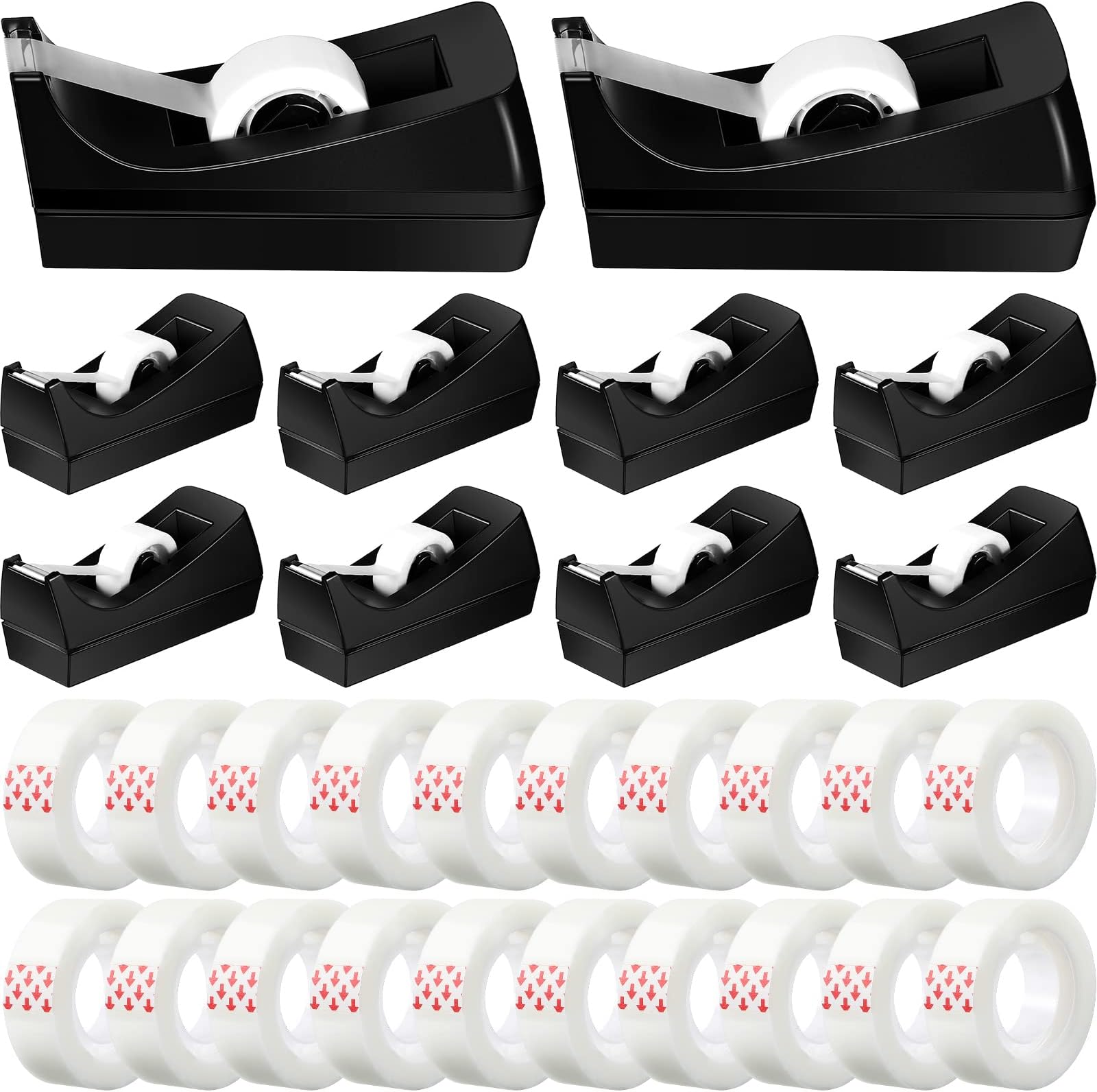 Amazon.com : Colarr 30 Pack Desktop Tape Dispenser Non Skid Base Tape ...