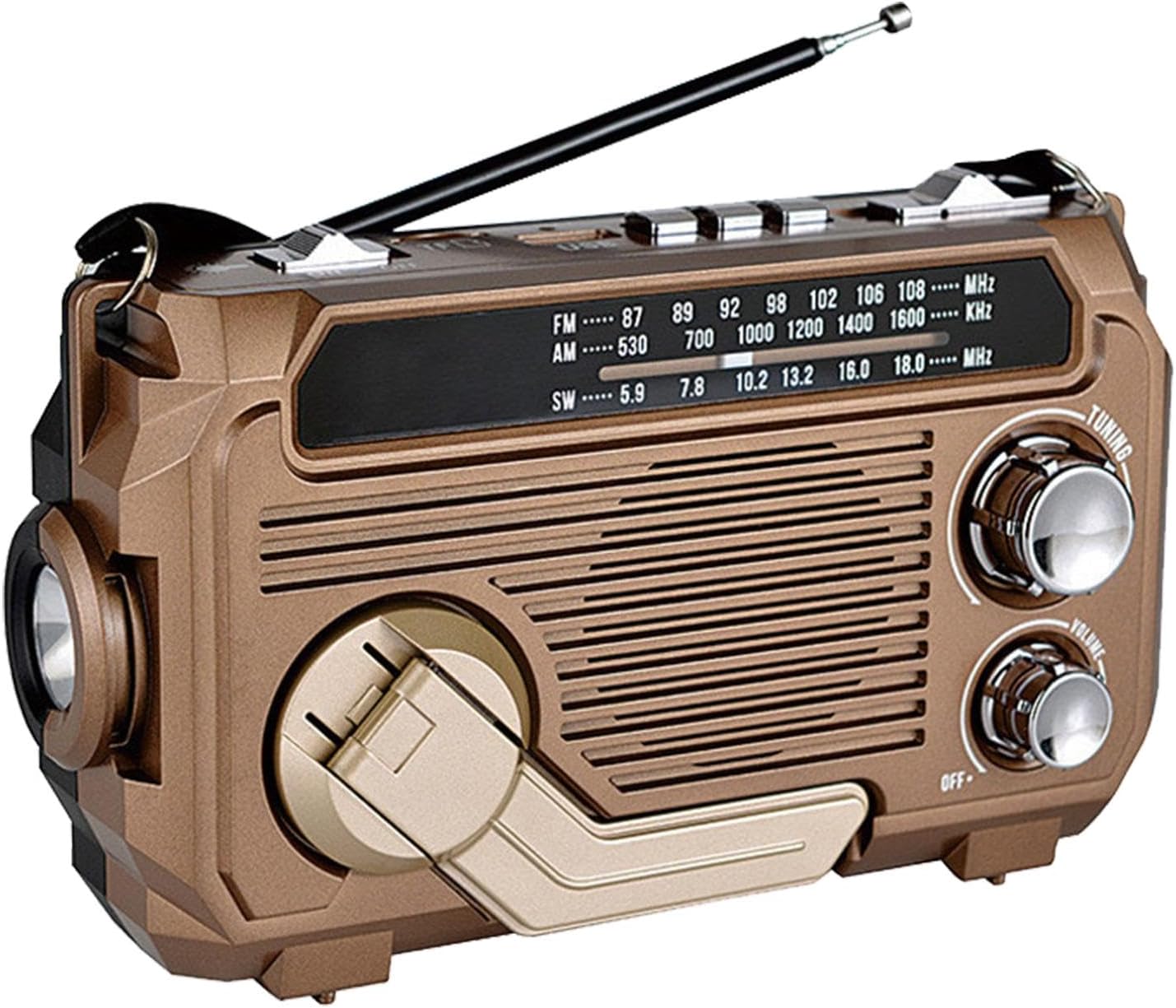 Hand and Solar Radio - Portable Radio Flashlight,Wireless AM/FM/SW ...