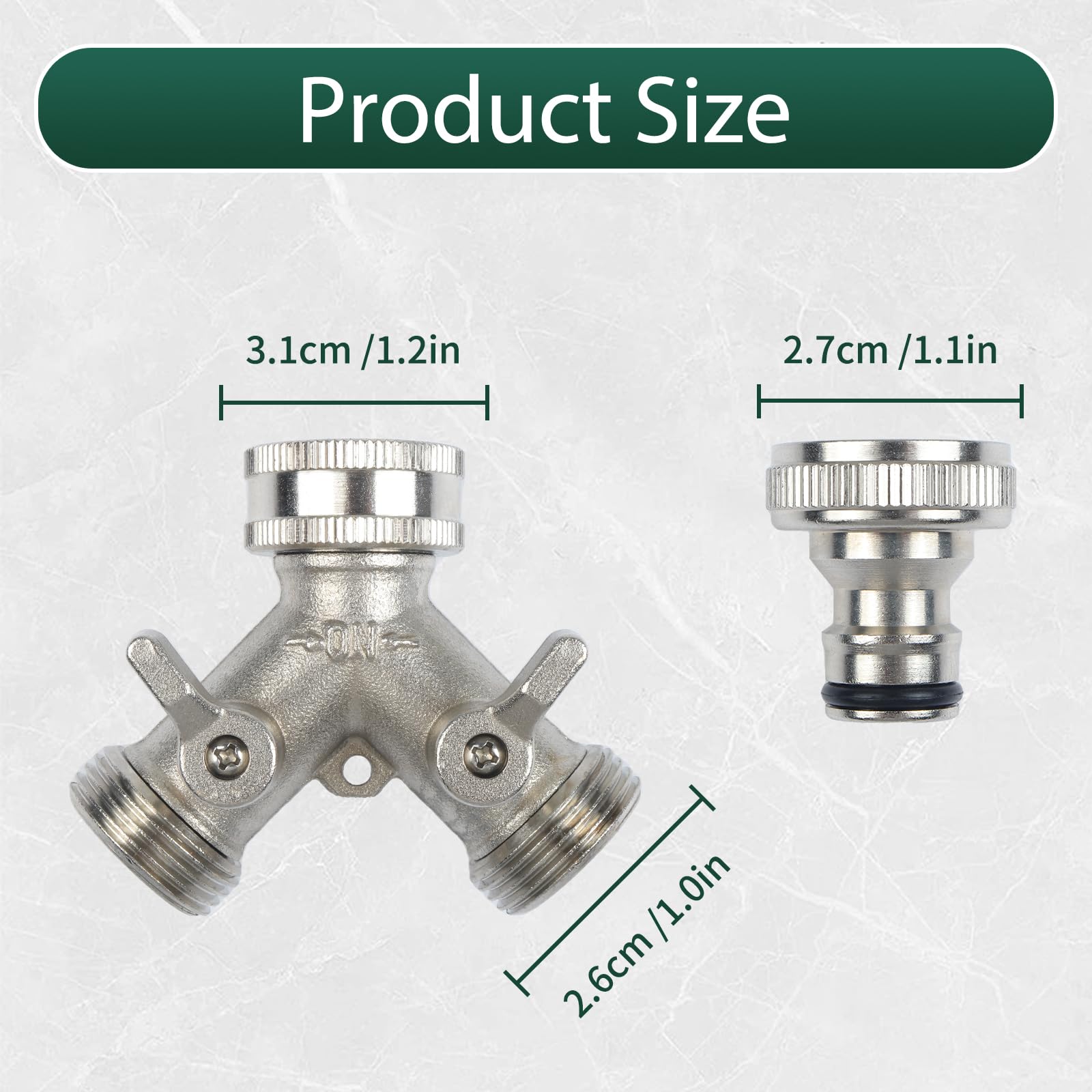 Brass Hose Connector 2 Way: 3/4″ Hose Pipe Connector, Y Garden Hose ...