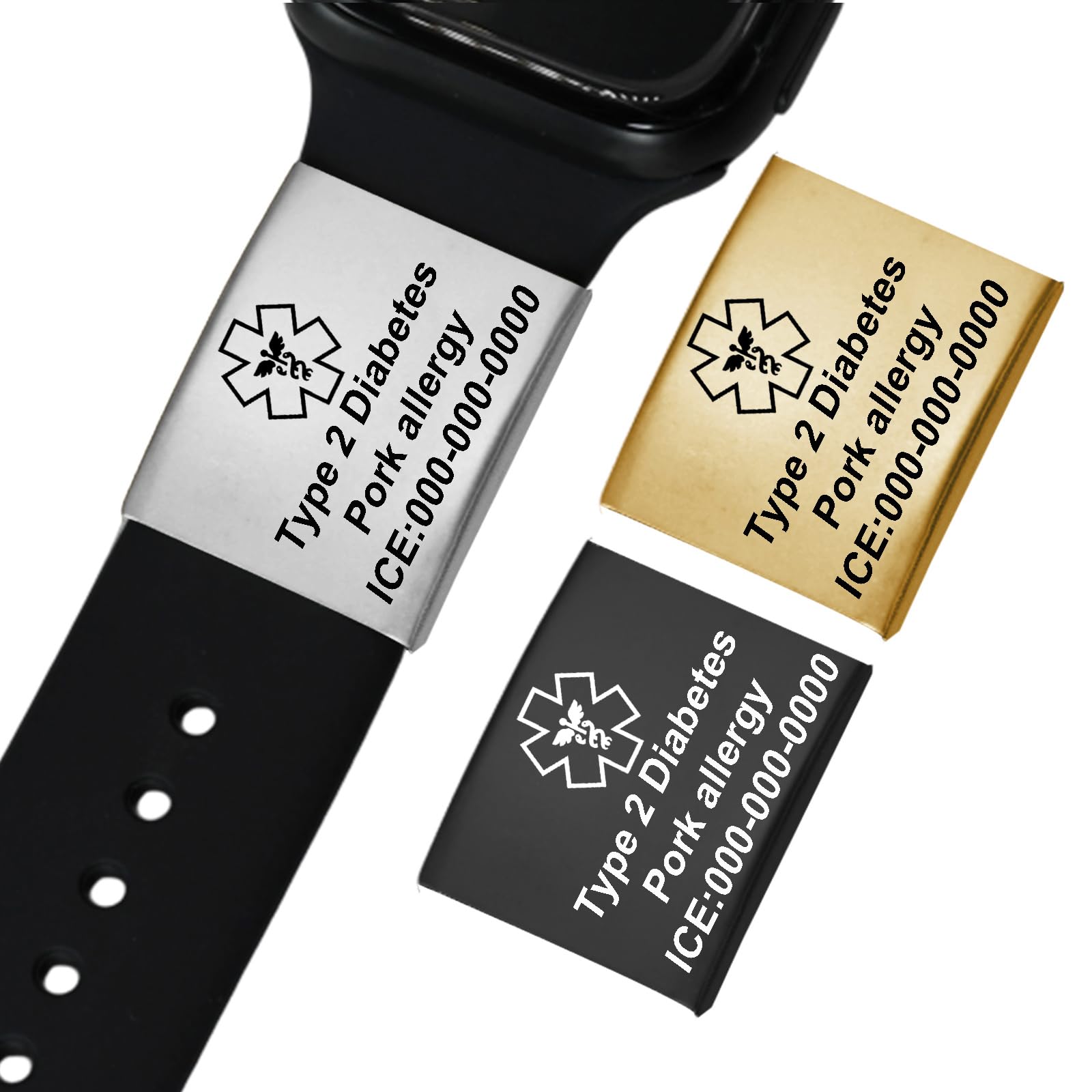 Amazon.com: Custom Medical Alert Tag Personalized Laser Engraved ...