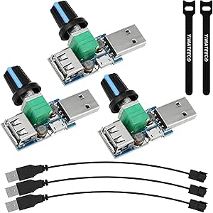Amazon.com: YIMATEECO USB Fan Speed Controller Regulator, 3 Pack USB ...