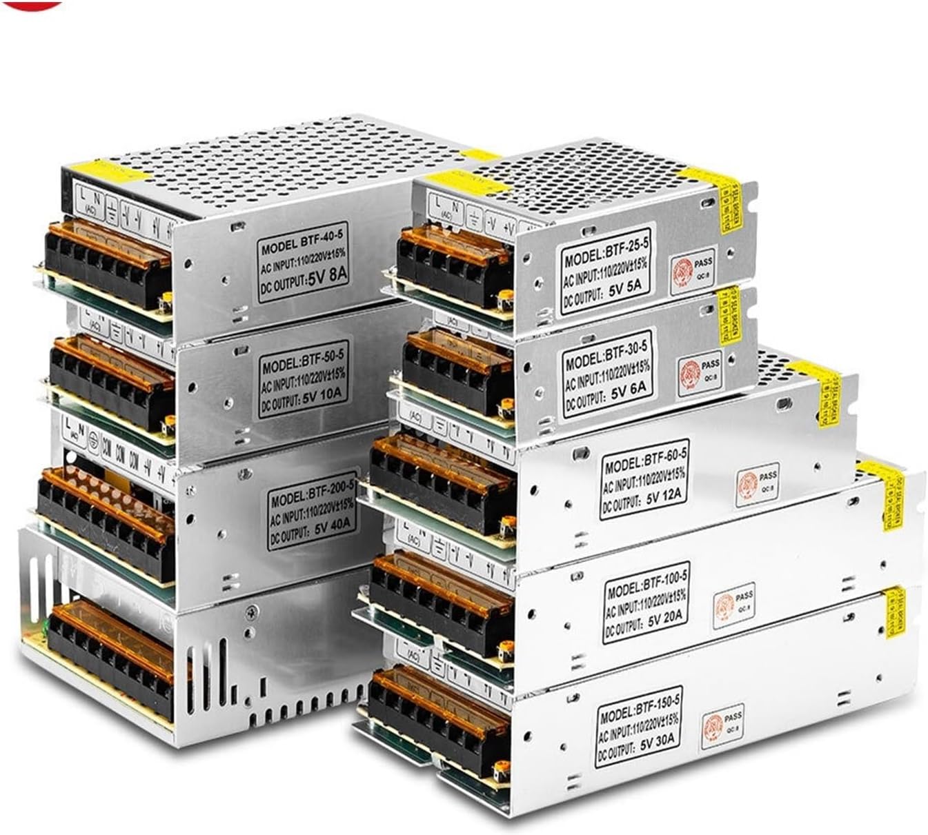 Amazon.co.jp: 直流安定化電源 DC5V 2A 3A 4A 5A 8A 10A 12A 20A 30A 40A 60A スイッチ ...