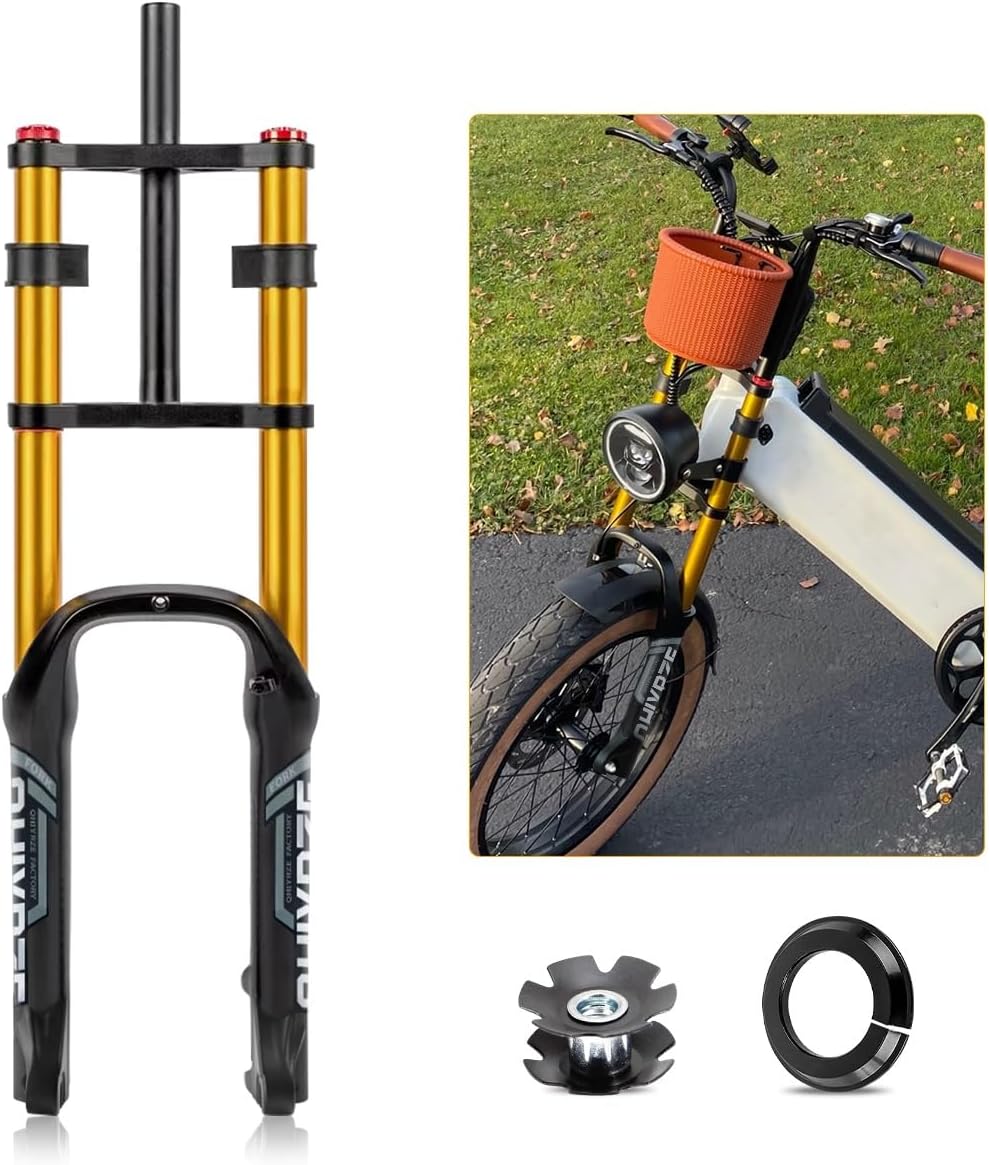 Amazon.com : 20 Inch Fat Bike Fork 4.0" Air Suspension Fork Travel ...
