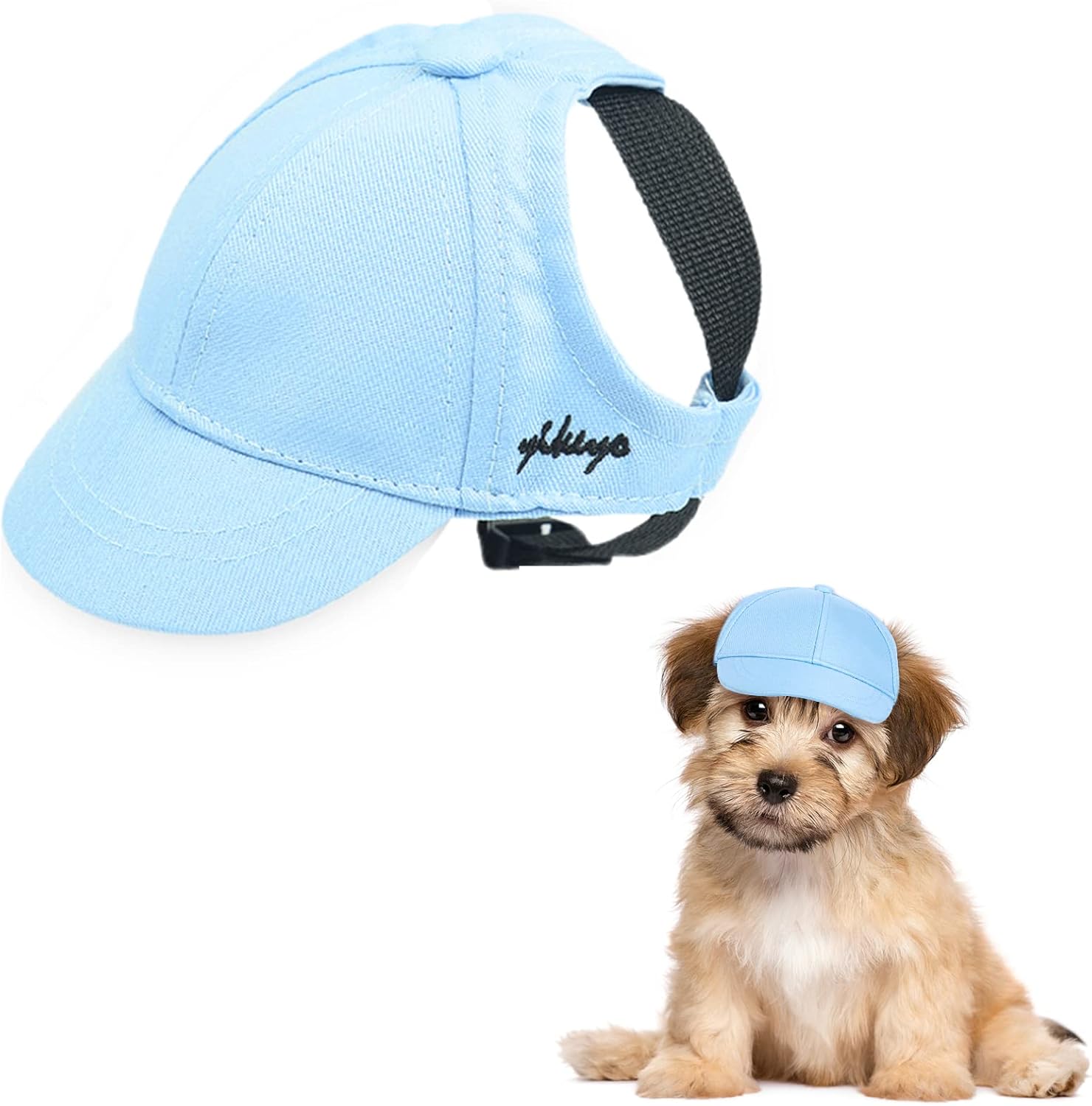 Amazon.com : shifenmei Dog Baseball Cap Hat, Size S, Blue, Sun ...