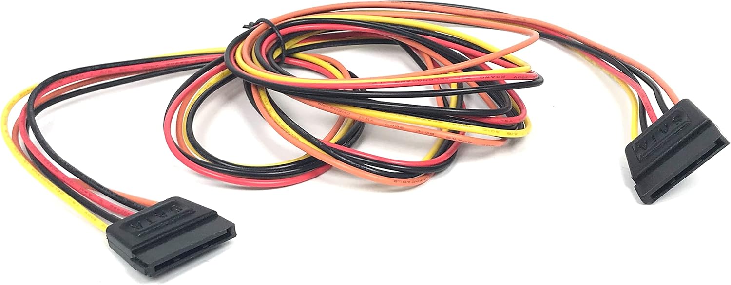 Amazon.com: SATA Power 15 Pin Female to 15 Pin Female Cable - 1.2 Meter ...