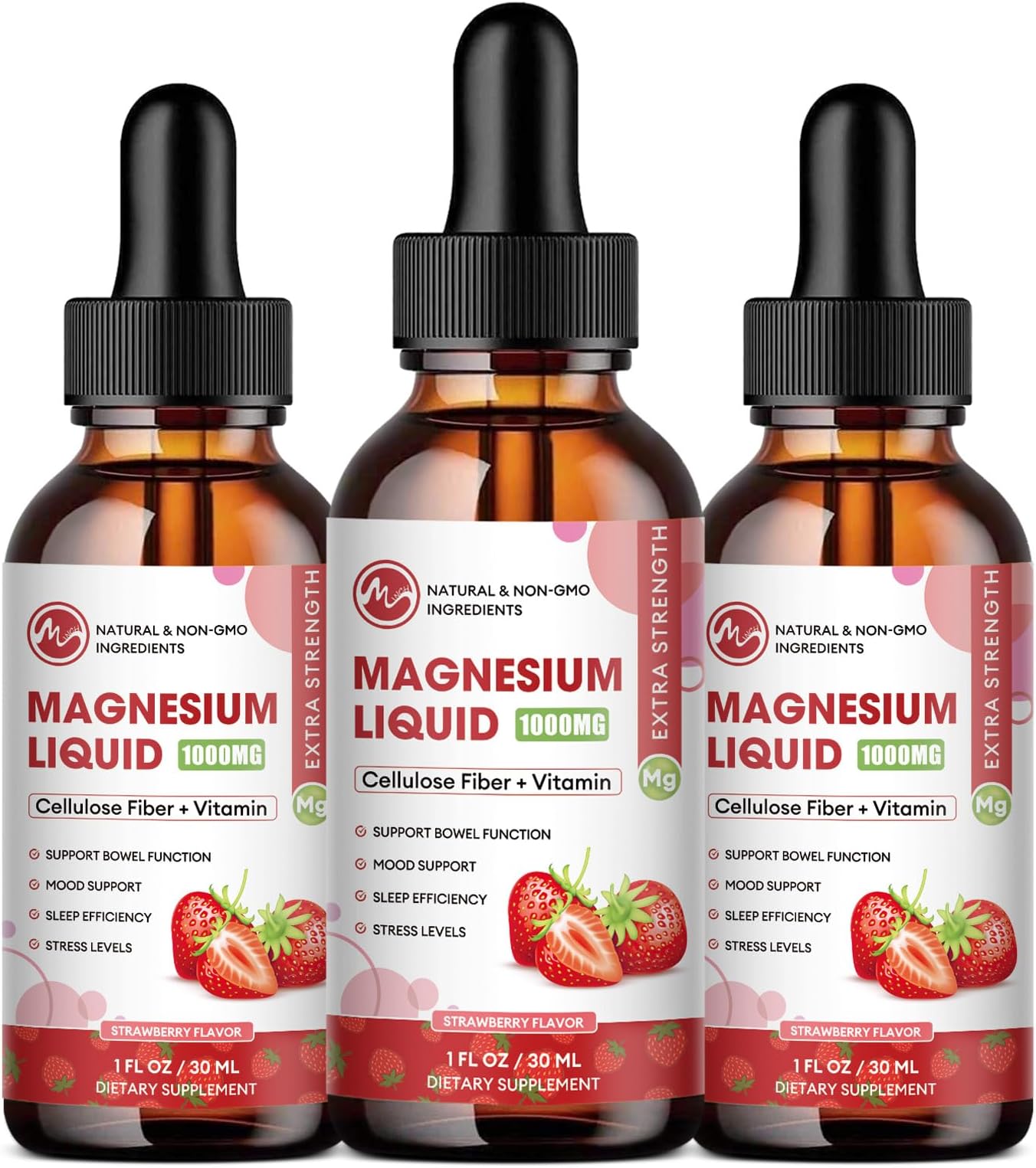 Amazon.com: M inch (3 Pack) Magnesium Glycinate Drops - Magnesium ...