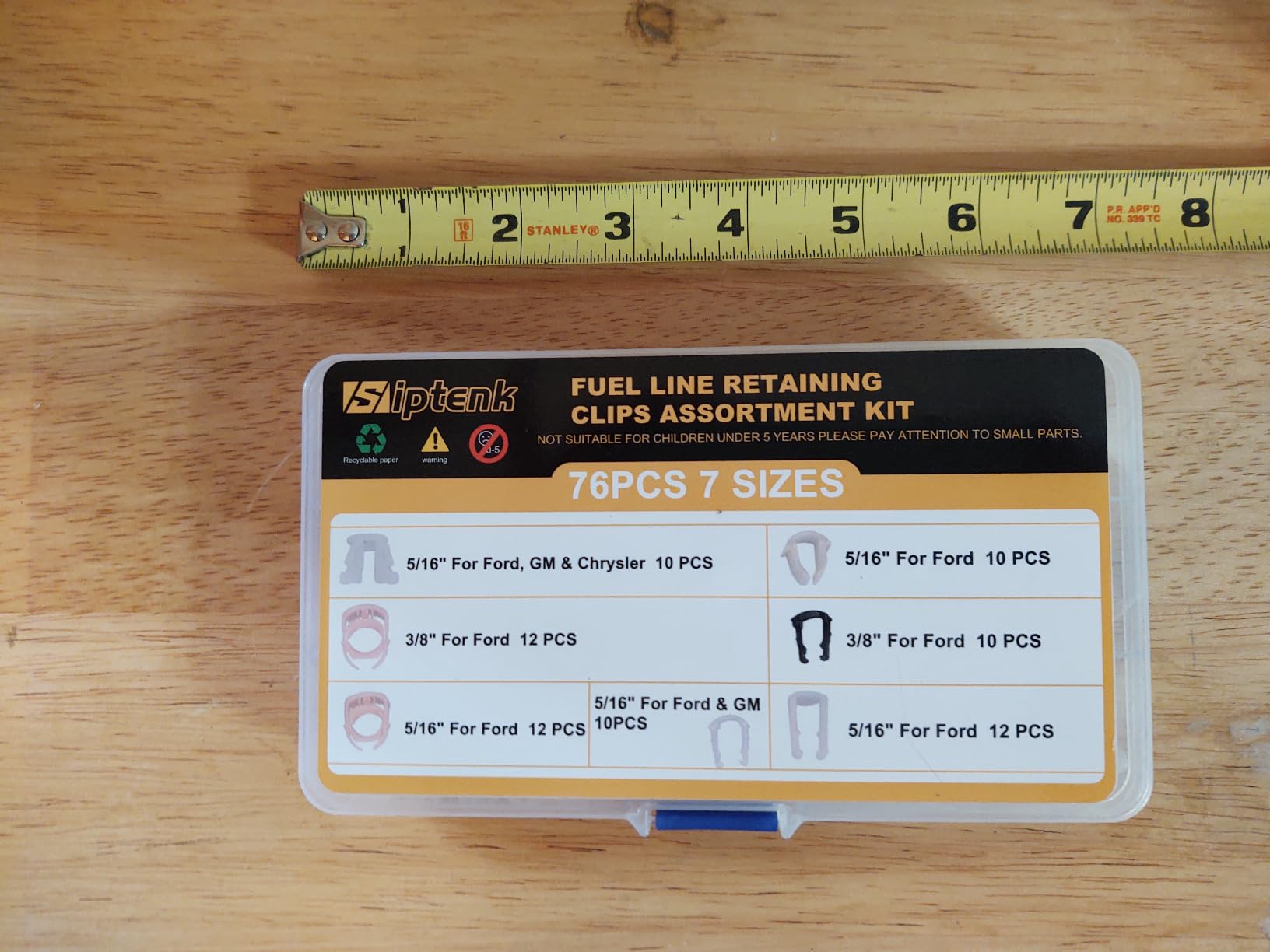 Amazon.com: Siptenk 76 PCS Fuel Line Retaining Clips, 3/8" 5/16" OD ...