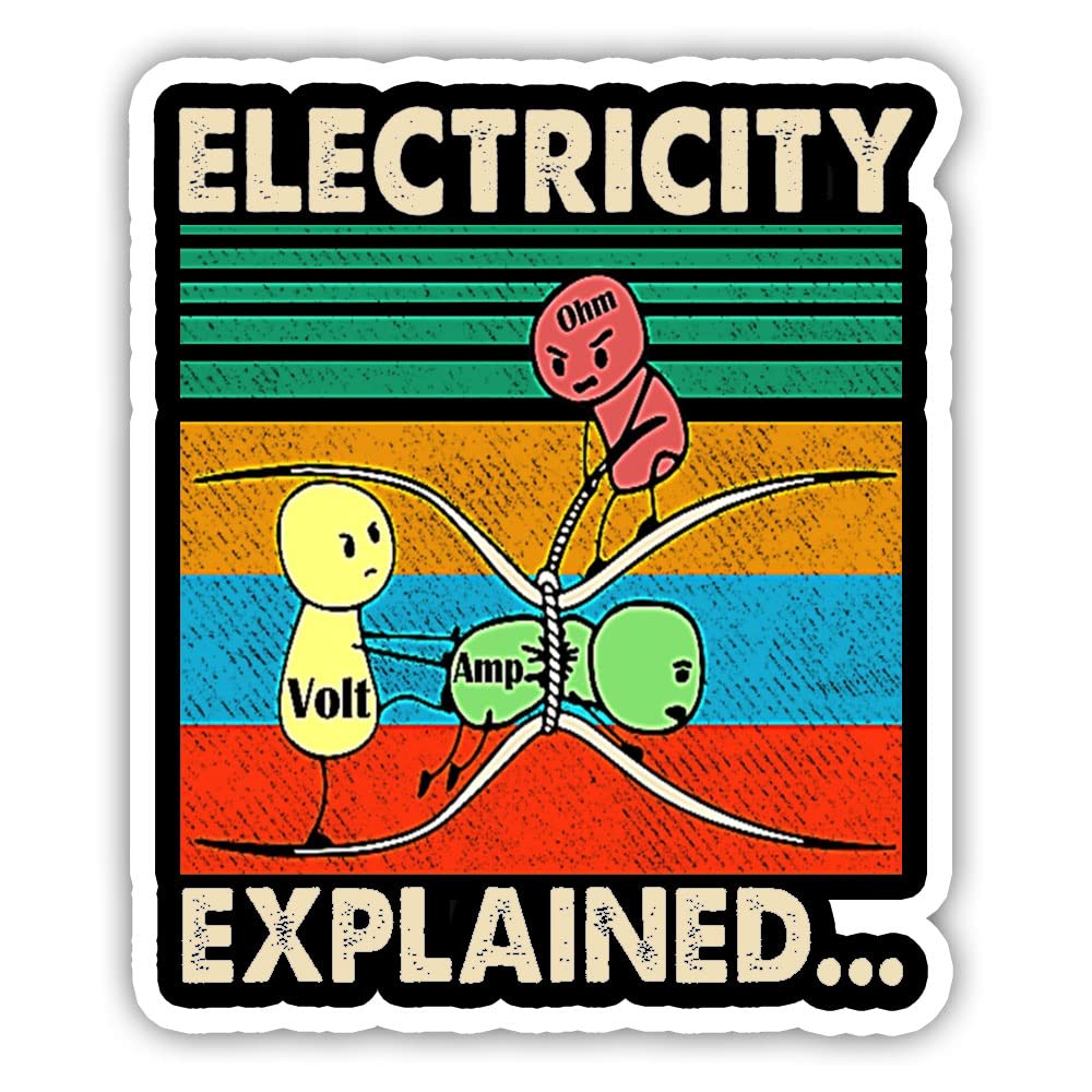 Amazon.com: HOSALA (3Pcs) Electricity Explained Sticker Gift Decoration ...