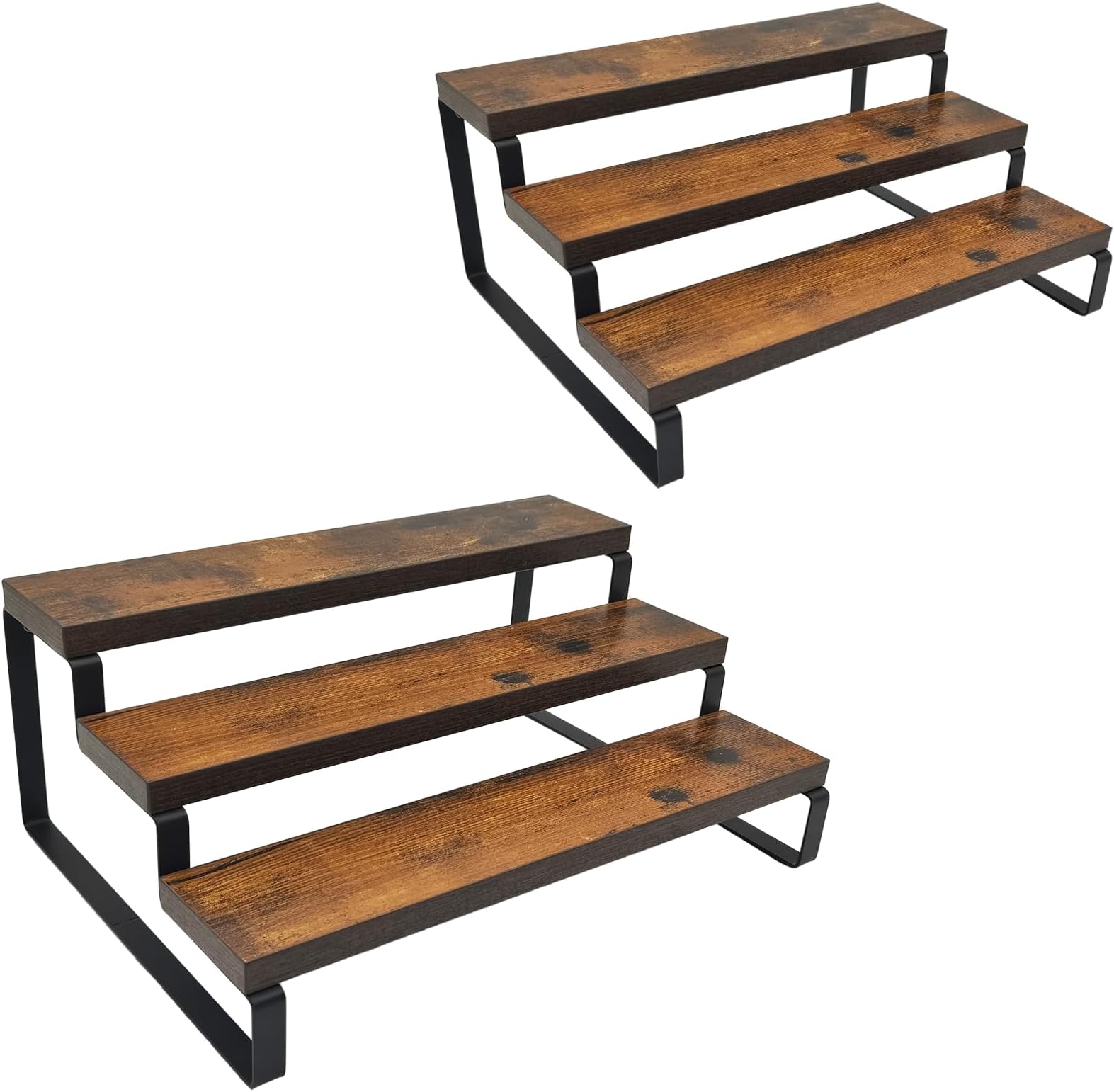 Amazon.com: Royxen Wood Liquor Bottle Shelf 3 Tier Bar Shelf ...