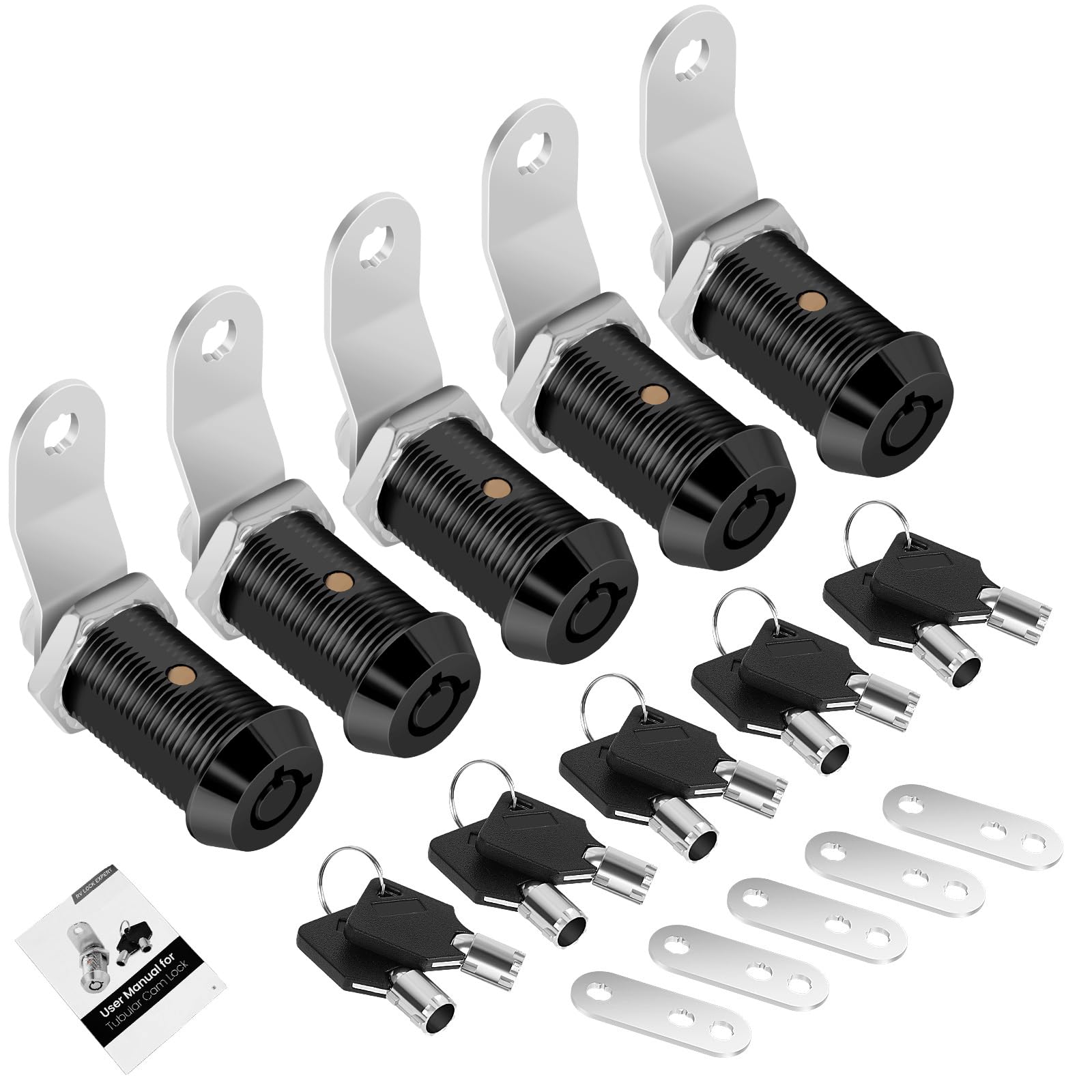 Amazon.com: 5 Pack Cabinet Lock with Keys, 1-1/8” RV Storage Lock Keyed ...